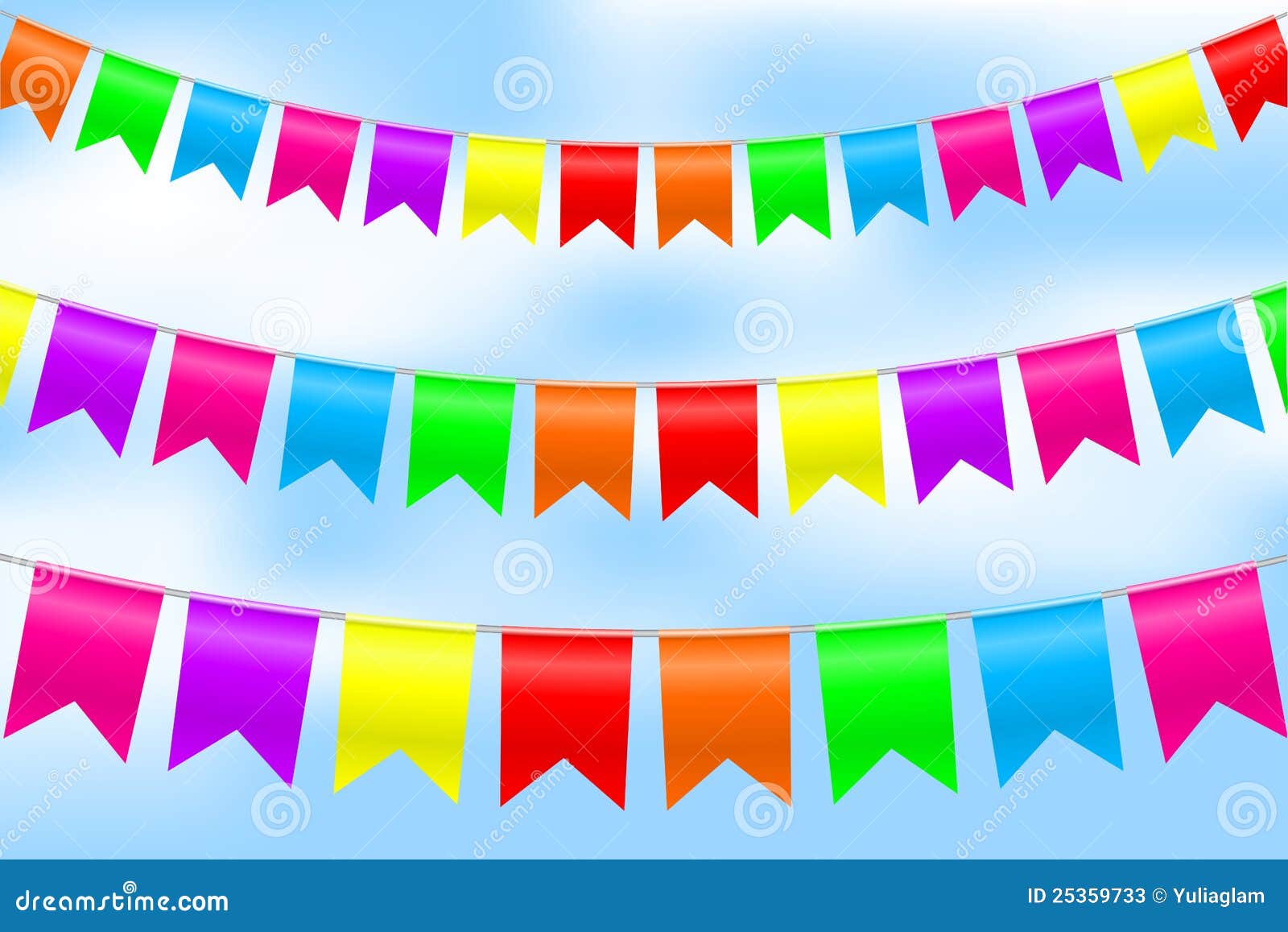 Illustration of Colorful Bunting Stock Vector - Illustration of icon ...