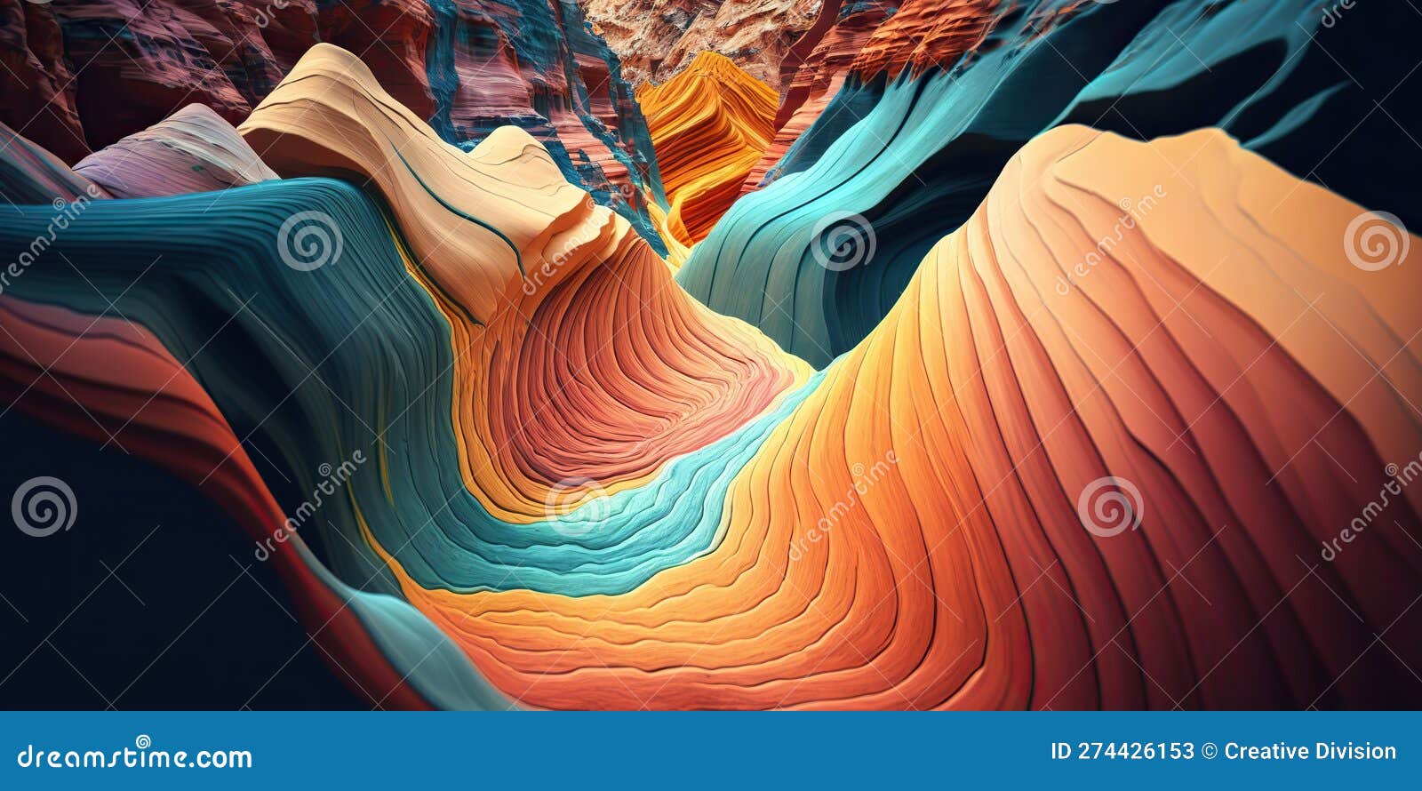 A Illustration of Colorful Canyon Texture Background, Generative AI ...