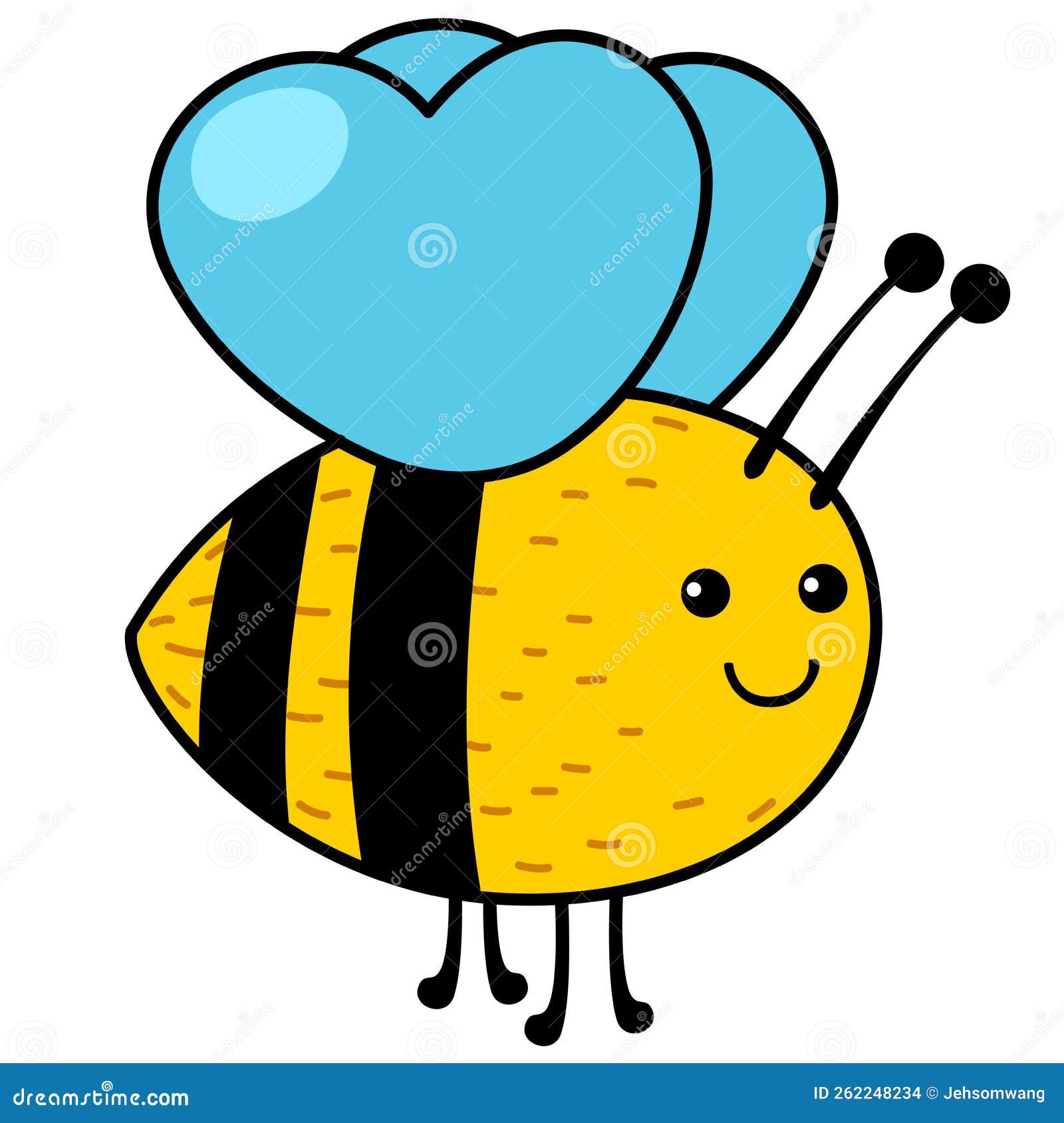 Colorful Cartoon Character Bee Stock Vector - Illustration of honey ...