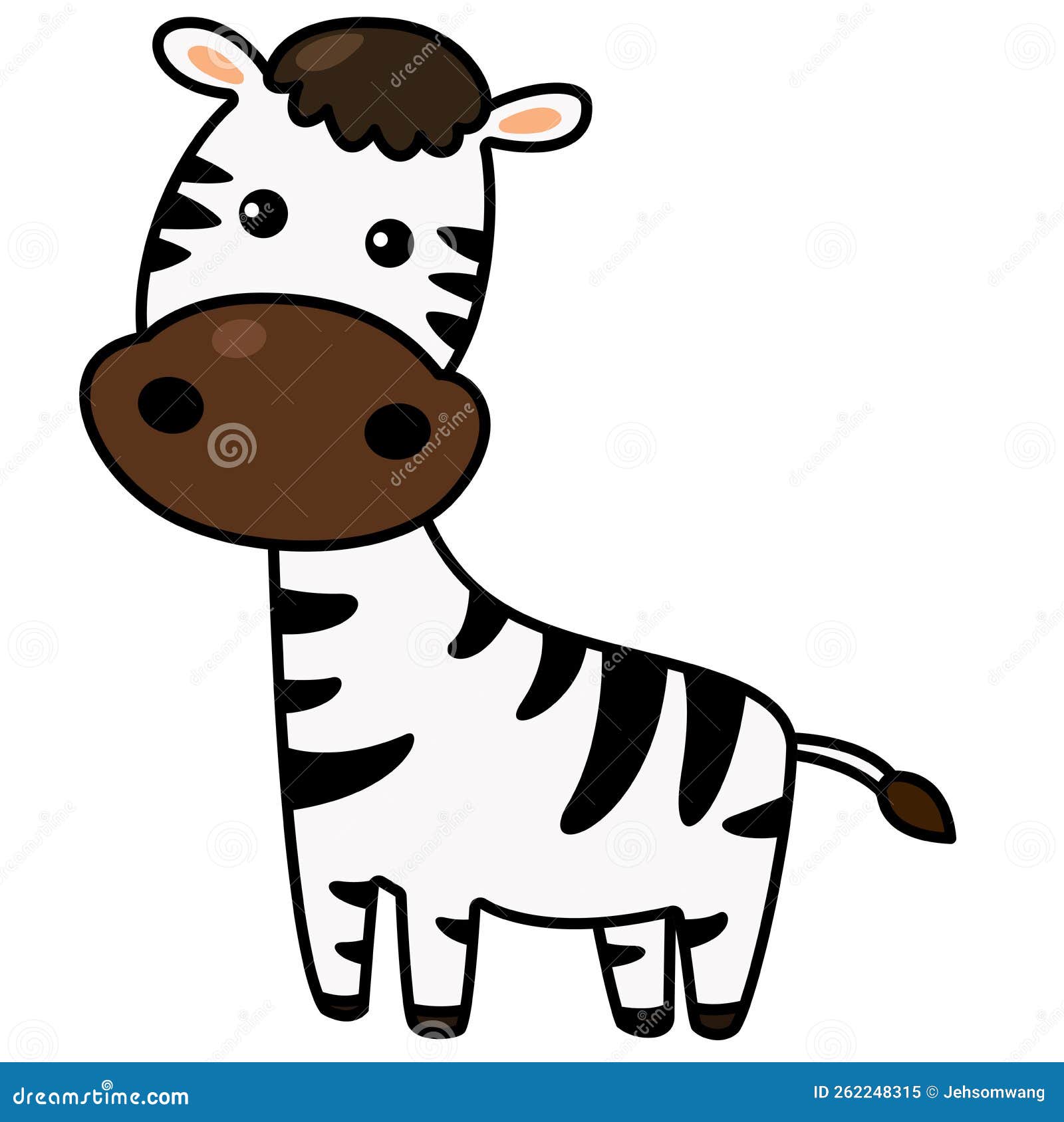 Colorful Cartoon Character Zebra Stock Vector - Illustration of ...