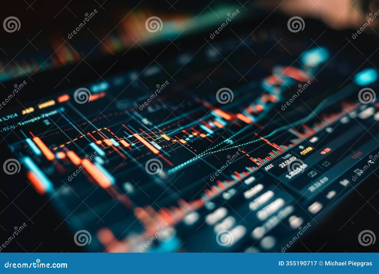 Illustration of a Colorful Chart for Shares Stock Illustration ...