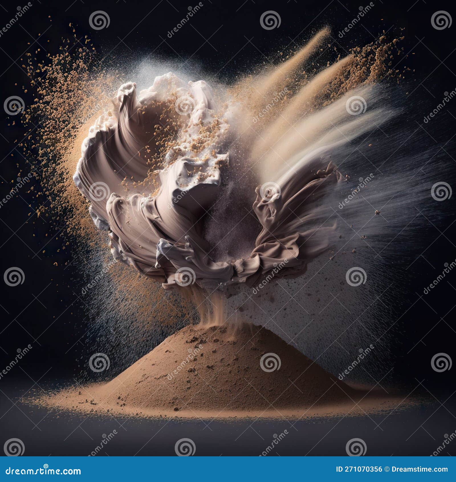 Illustration of the Colorful Cloudy Powder Explosion Stock Illustration ...