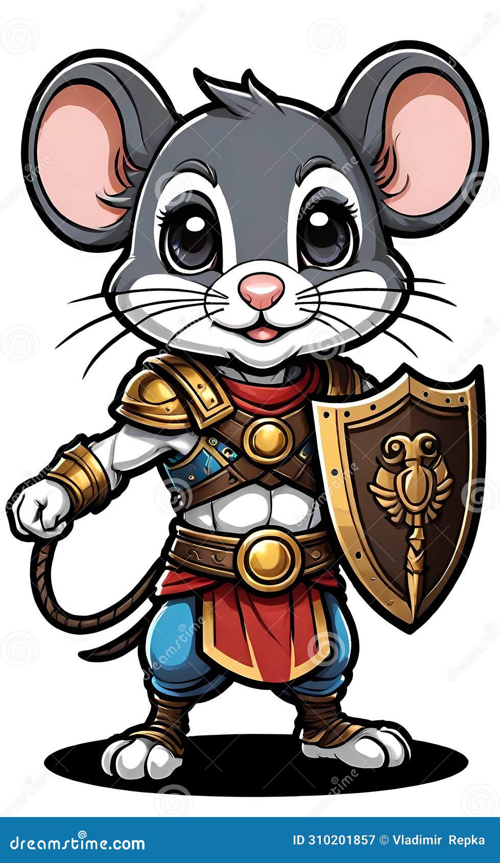 An Illustration of a Colorful Cute Mouse Medieval Knight - AI Generated ...