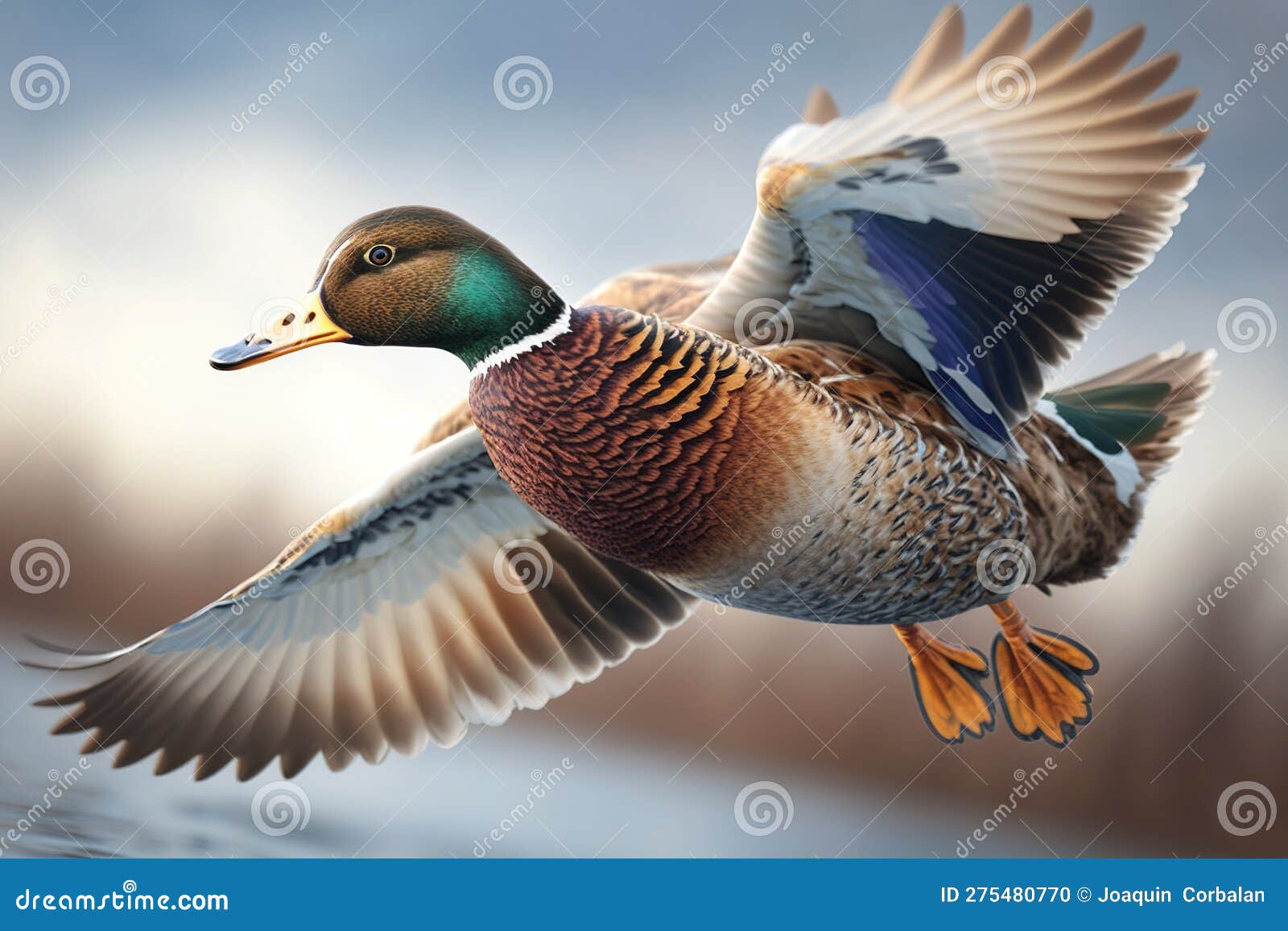 Illustration of a Colorful Duck. Ai Generated Stock Illustration ...