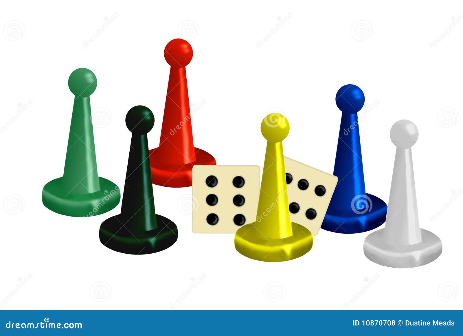 Illustration Of Colorful Game Pieces With Dice Royalty Free Stock ... Illustration Of Colorful Game Pieces With Dice Royalty Free Stock ...
