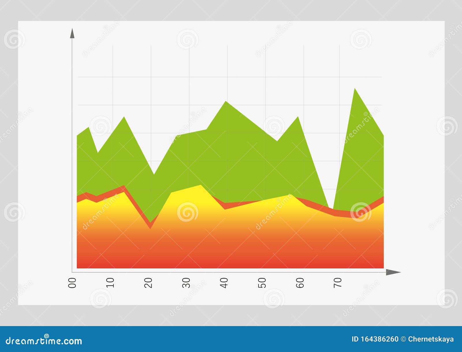 Illustration of Colorful Graph on White Stock Illustration ...