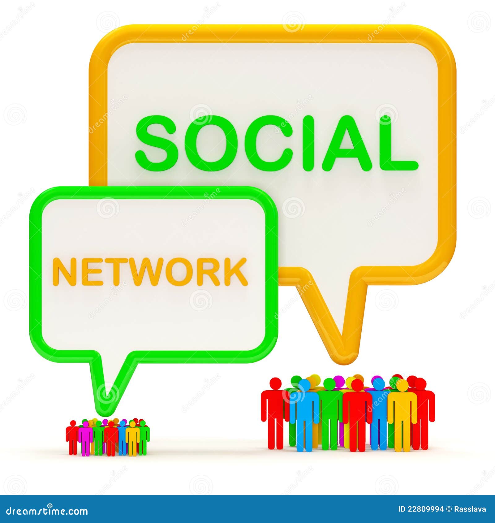 Illustration of Colorful People Network Stock Illustration ...