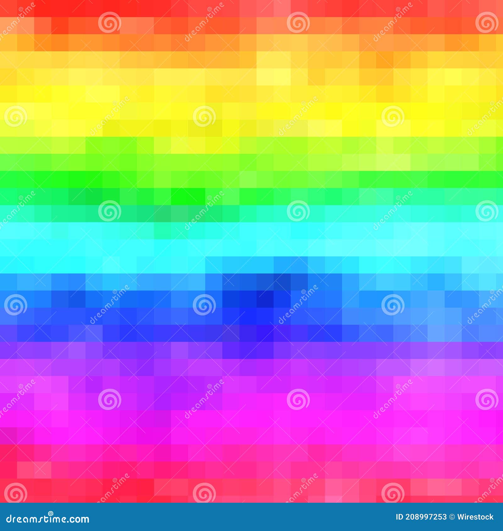 Illustration of Colorful Rainbow Pixels Stock Illustration ...