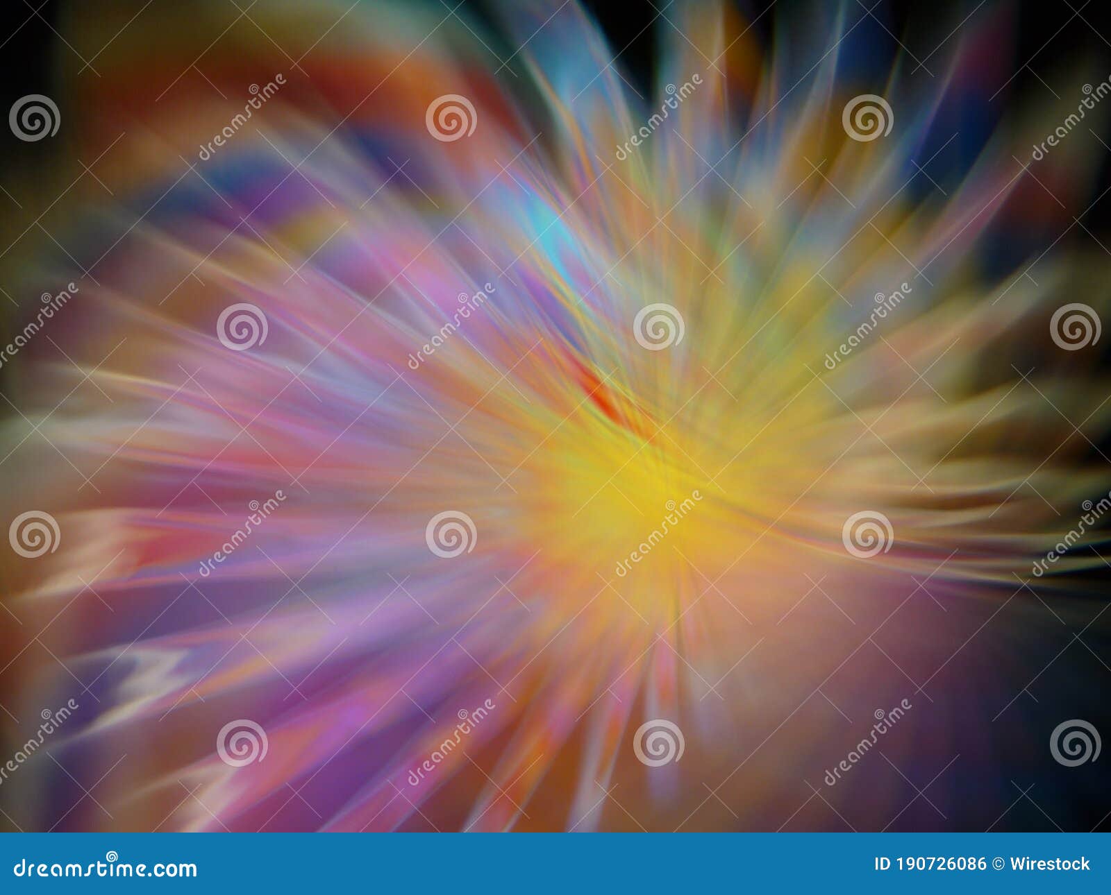 Illustration of Colorful Refracted Light Rays Intersecting with Each ...