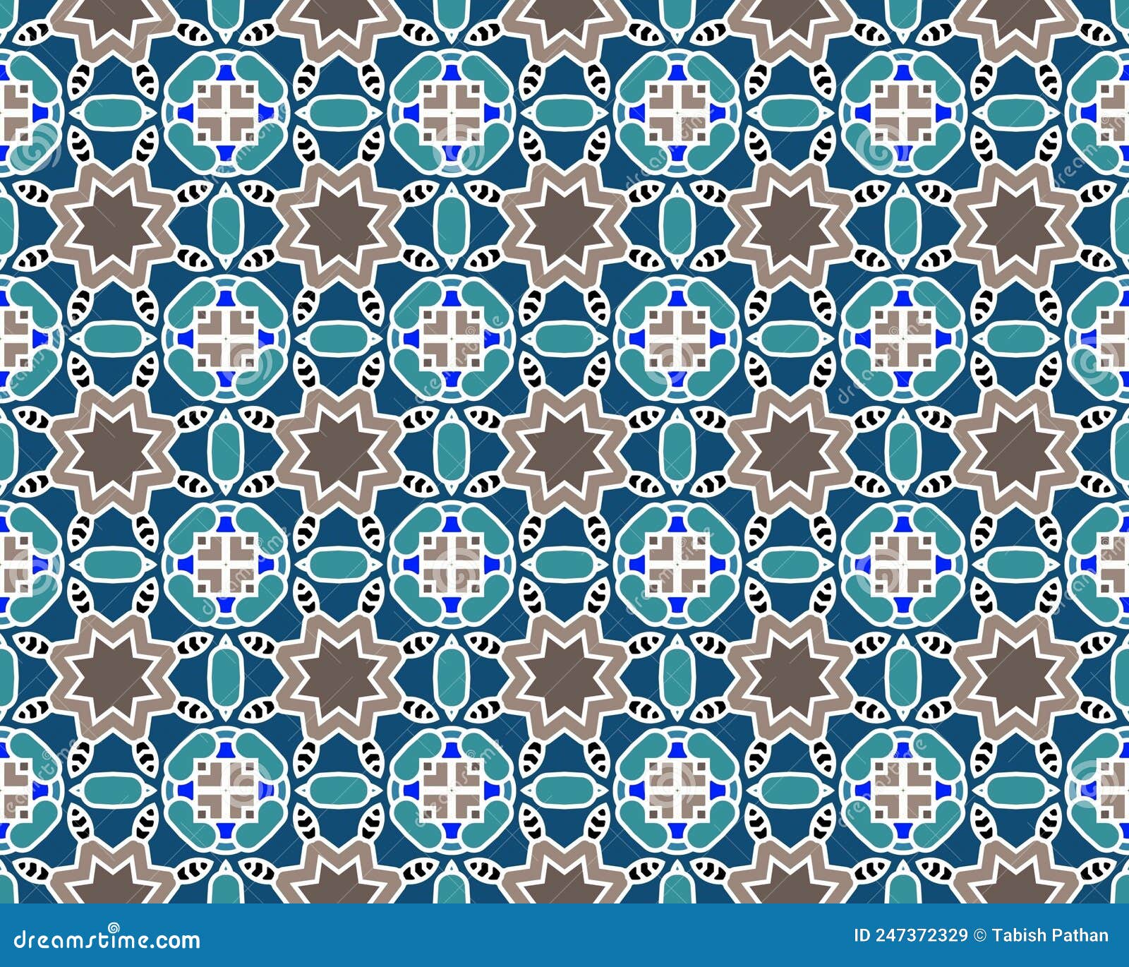 Illustration of a Colorful Seamless Tile Pattern Stock Illustration ...