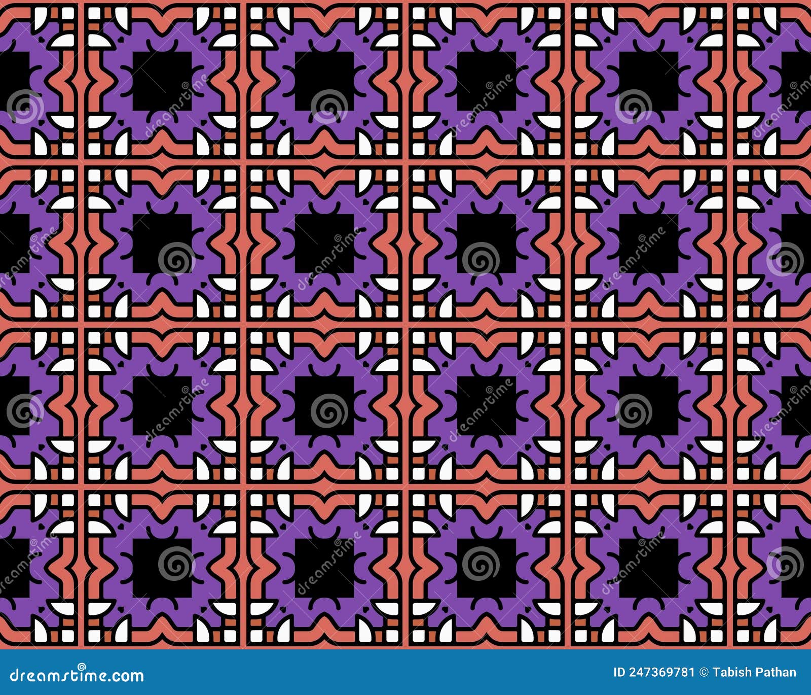 Illustration of Colorful Seamless Tile Patterns - Perfect for Wallpaper ...