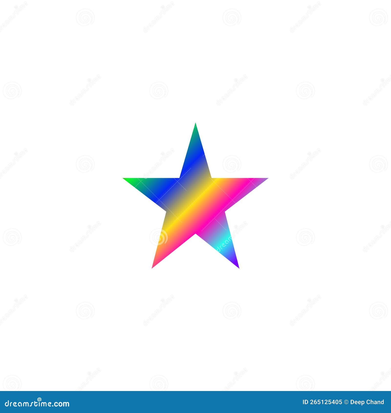 Illustration Colorful Star Isolated on White Background Stock ...