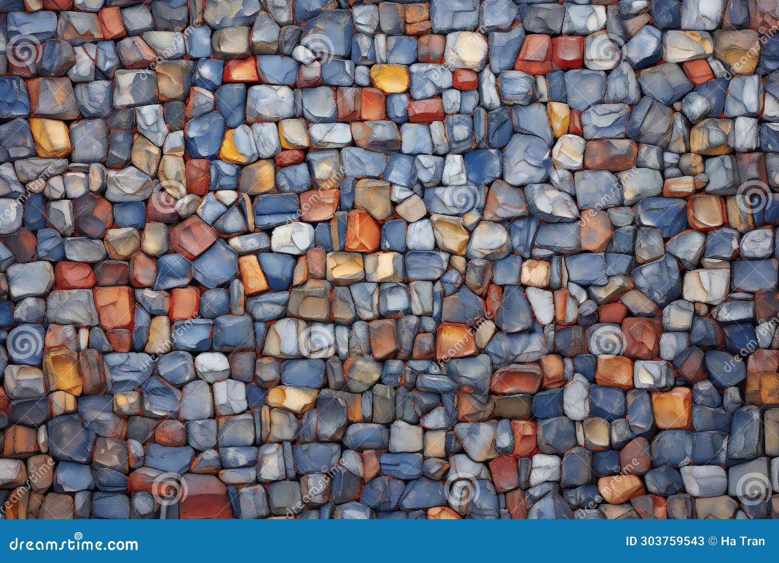 Colorful Stone Wall Texture Background, Wall Made of Different Stones ...