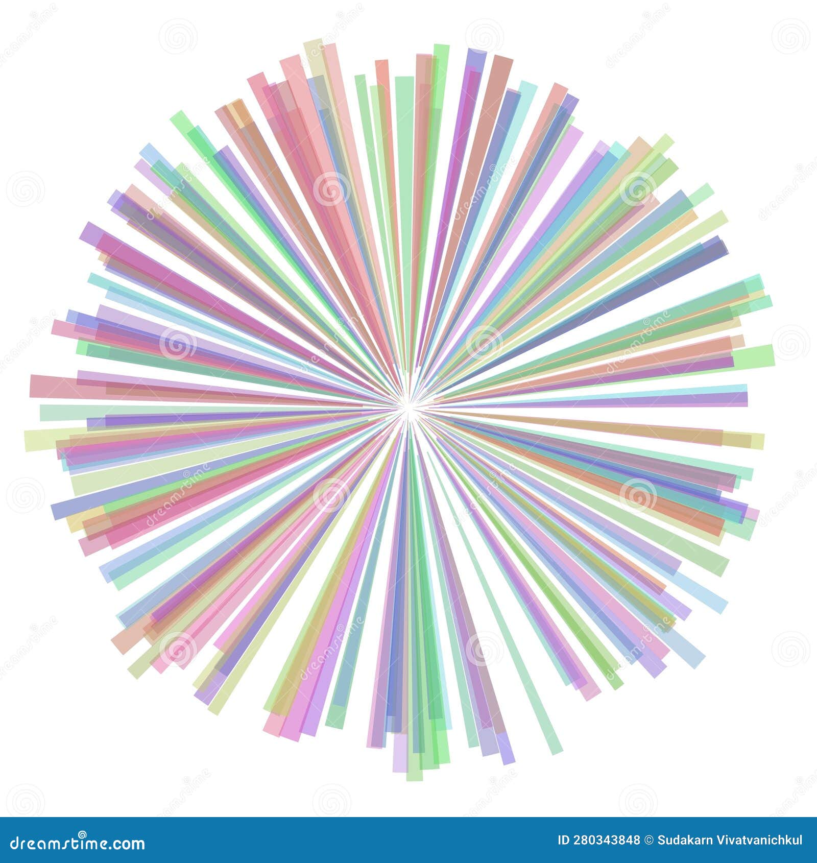 Colorful Sunburst Circle Illustration. Stock Photo - Illustration of ...