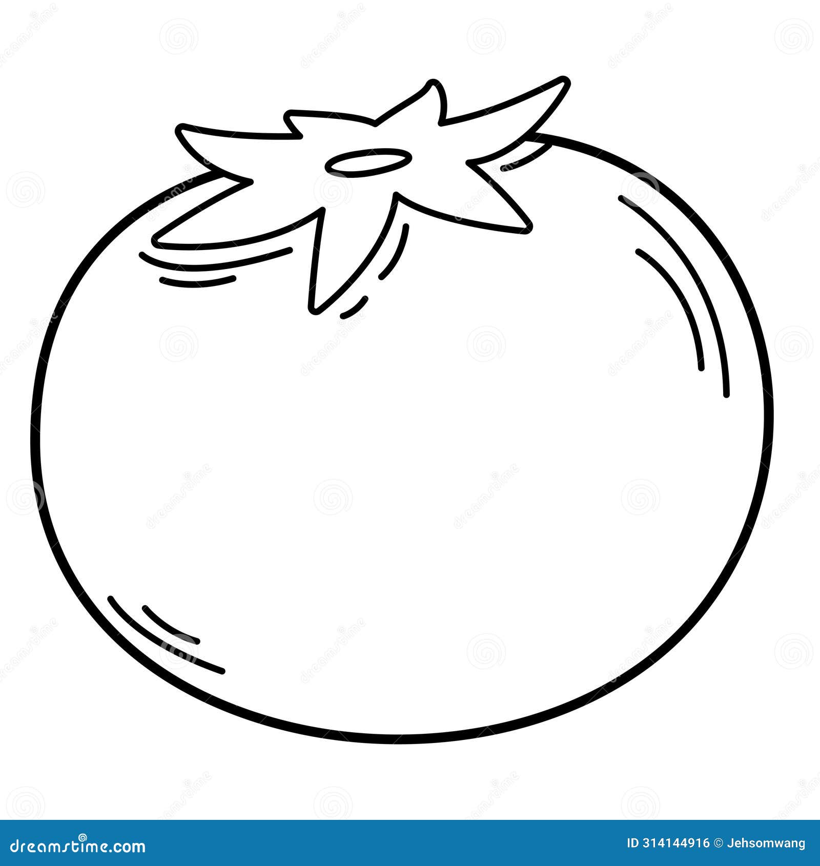 Tomato Outline Icon Cartoon Vector | CartoonDealer.com #123701347