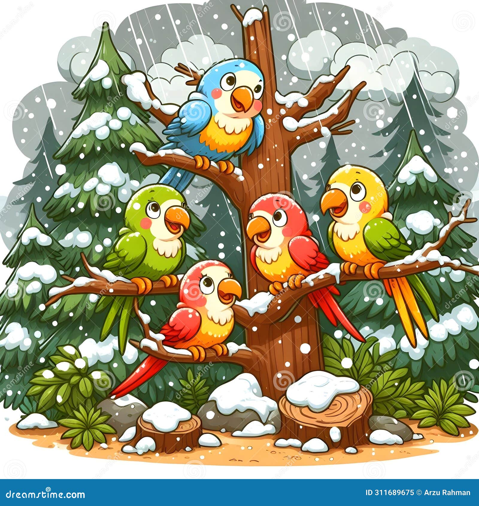 Colorful Tree Made from Cogs and Gears Stock Illustration ...