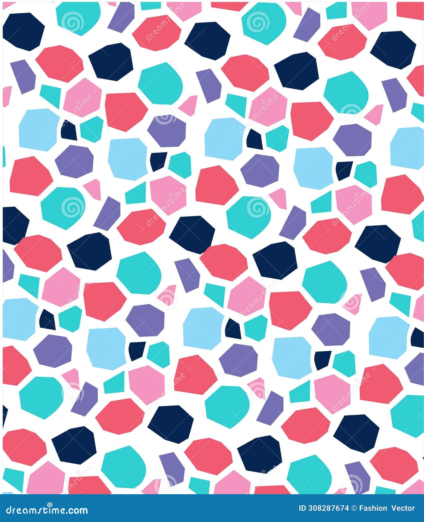 Colour Shape Pattern Print Vector Art Stock Illustration - Illustration ...