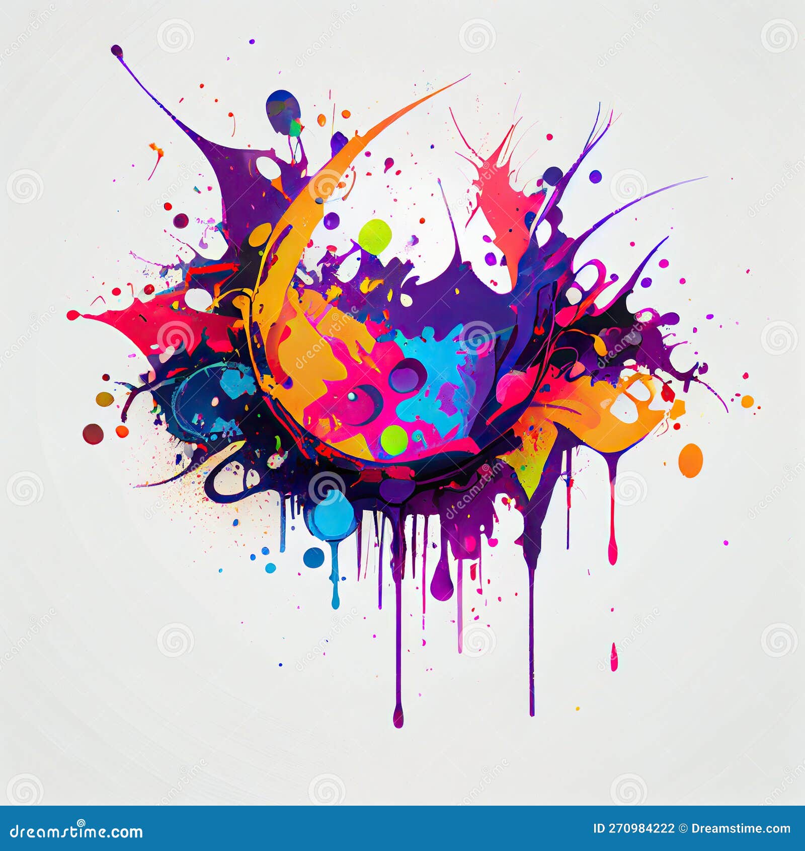 Illustration of the Colour Splashes Stock Illustration - Illustration ...