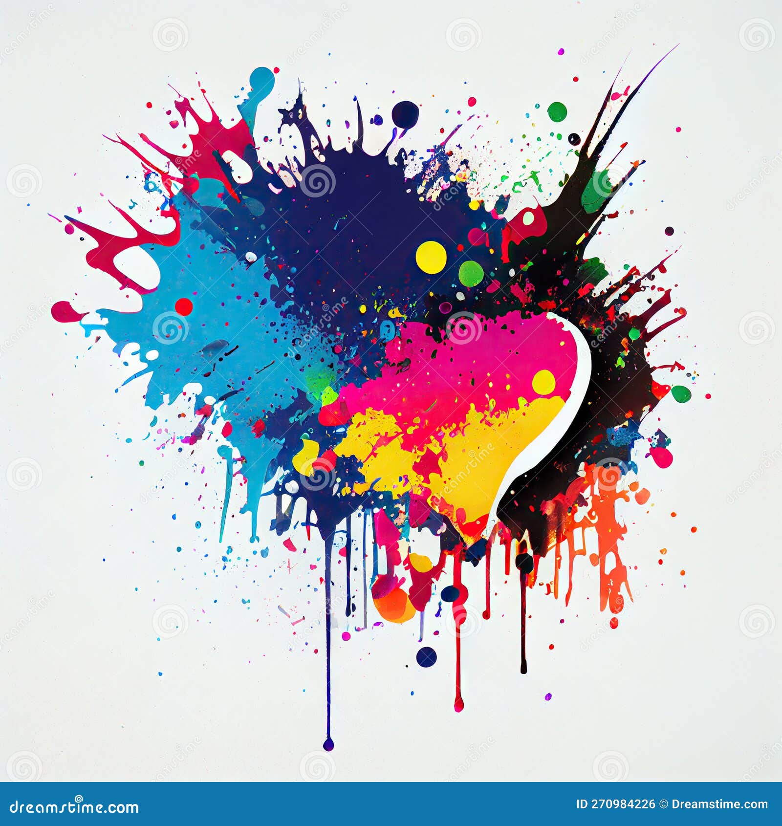 Illustration of the Colour Splashes Stock Illustration - Illustration ...