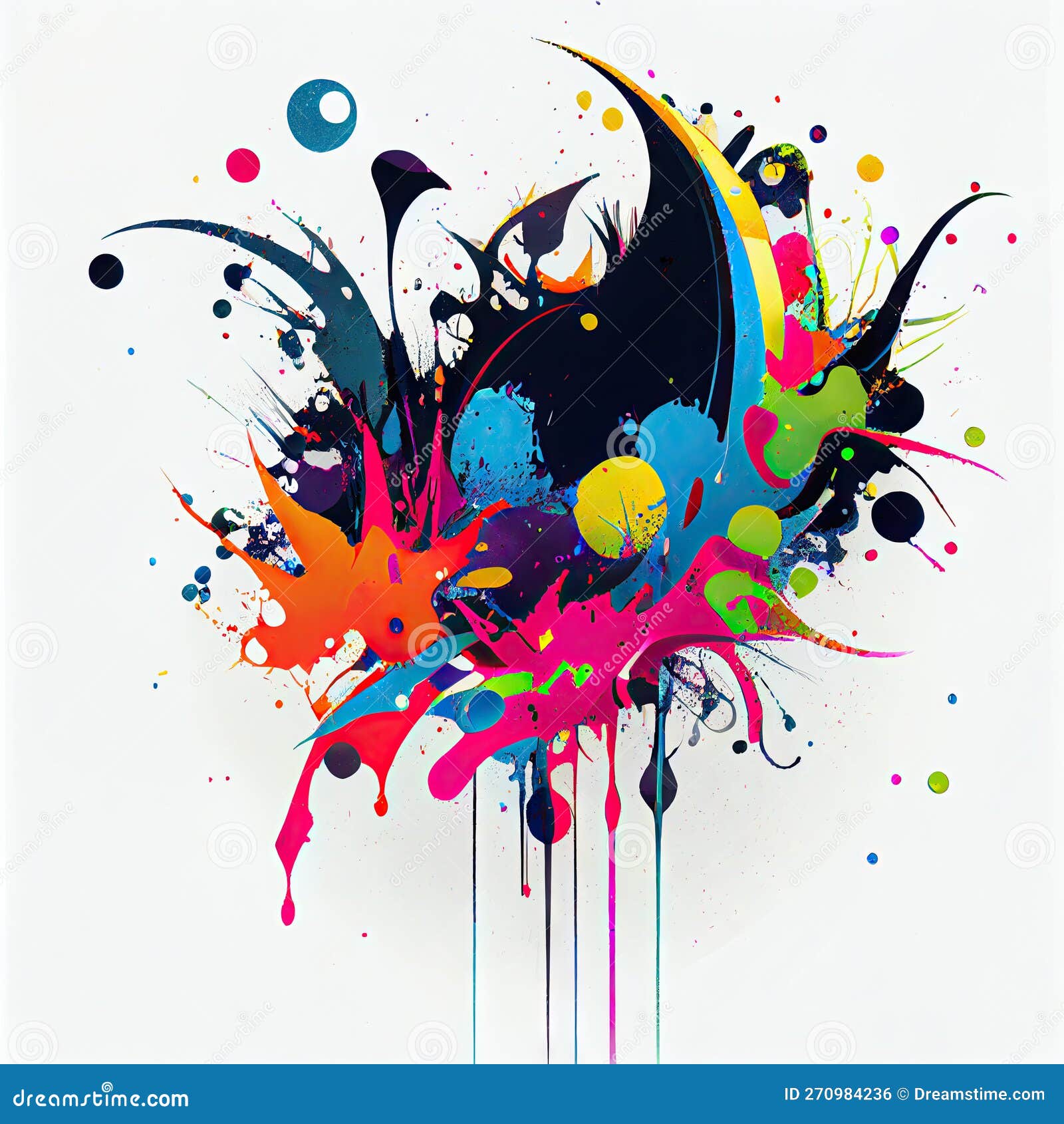 Illustration of the Colour Splashes Stock Illustration - Illustration ...