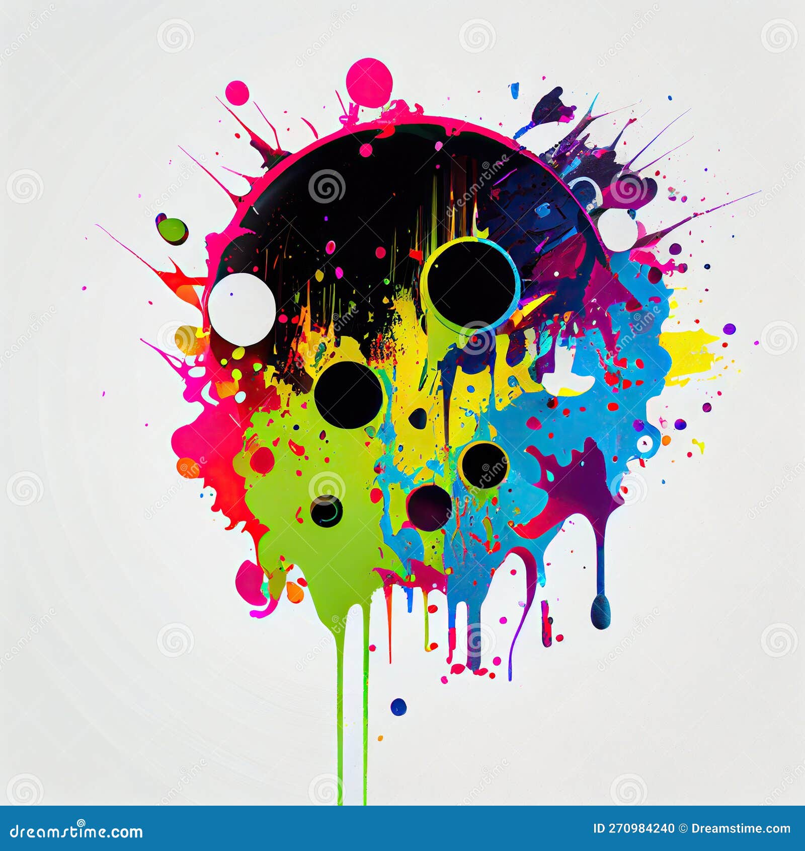 Illustration of the Colour Splashes Stock Illustration - Illustration ...