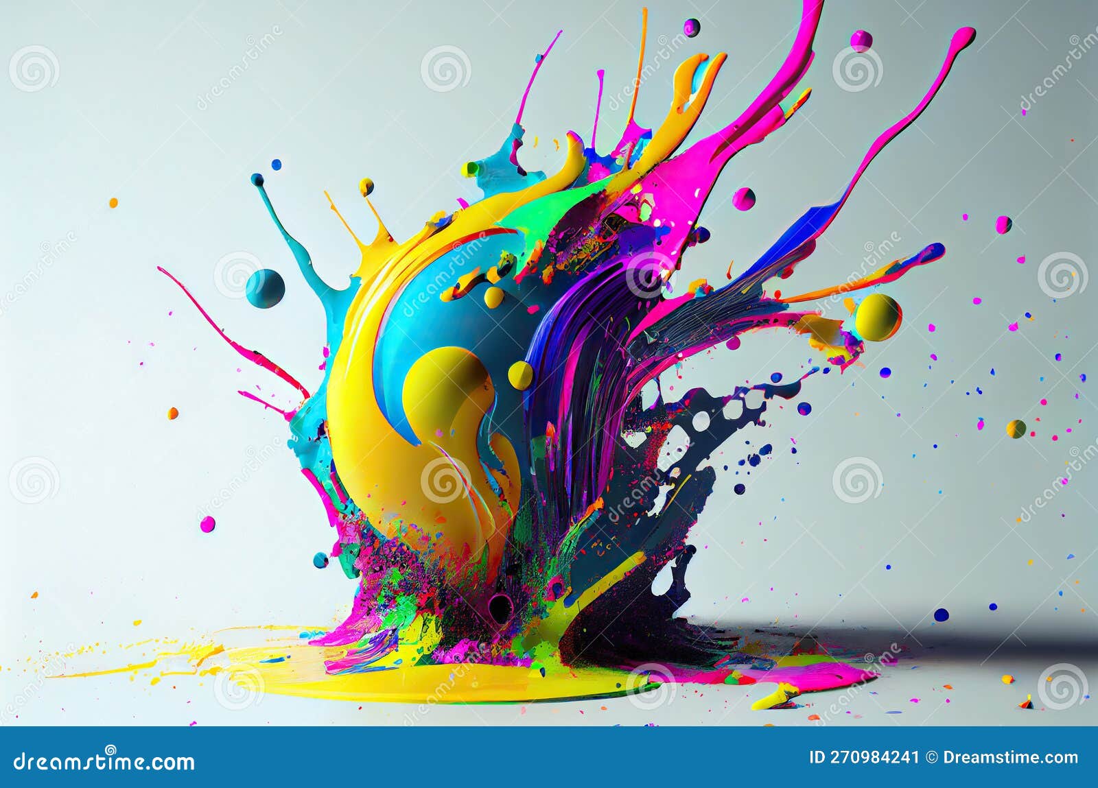 Illustration of the Colour Splashes Stock Illustration - Illustration ...
