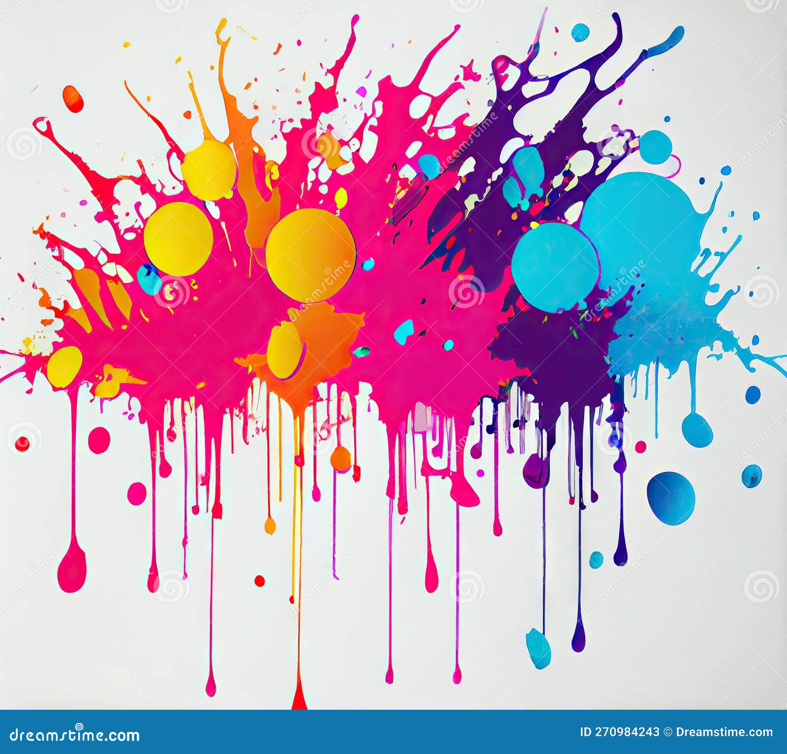 Illustration of the Colour Splashes Stock Illustration - Illustration ...