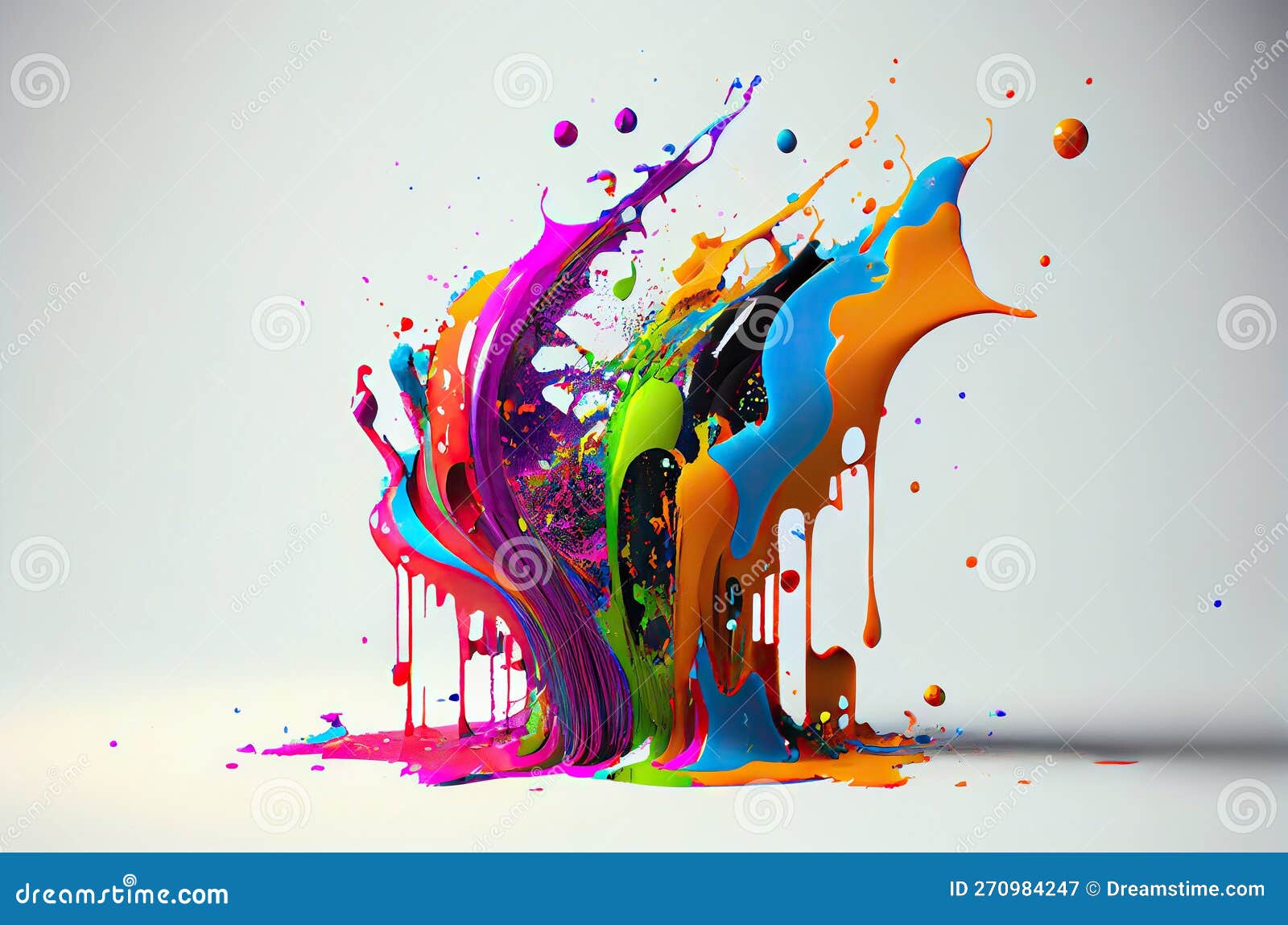 Illustration of the Colour Splashes Stock Illustration - Illustration ...