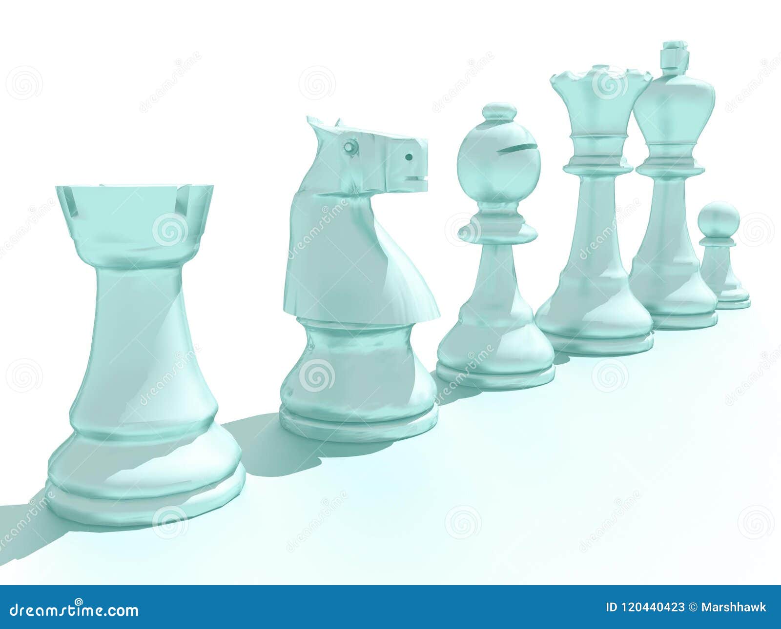 Colourful Chess Pieces Set. Rows Of Queen, King, Bishop, Rook, Horse ...