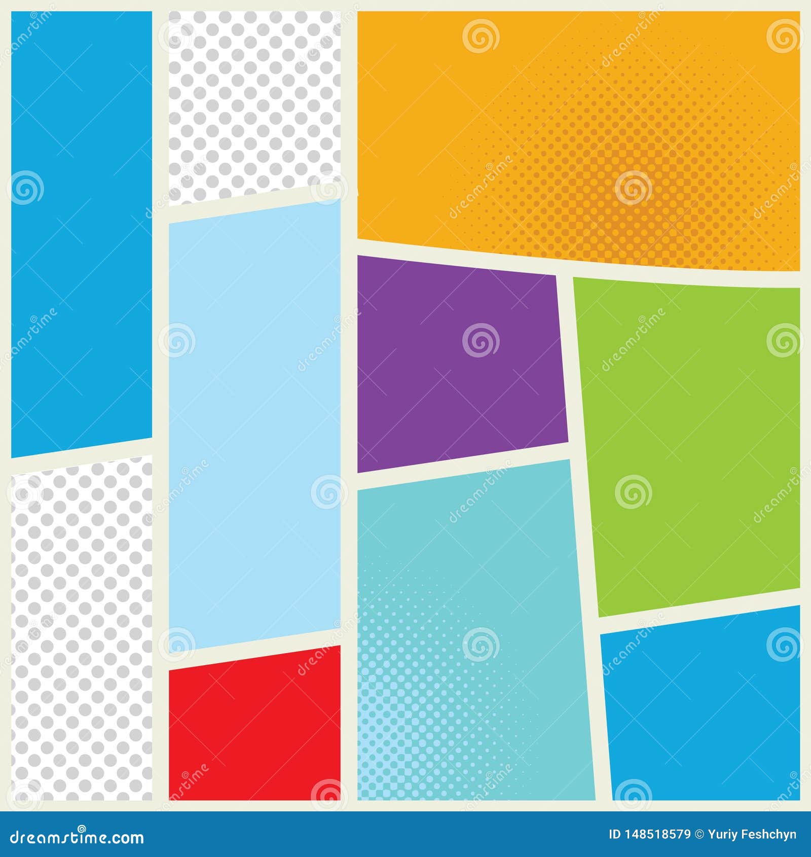 Illustration of Comic Book. Page Design Template Stock Illustration ...