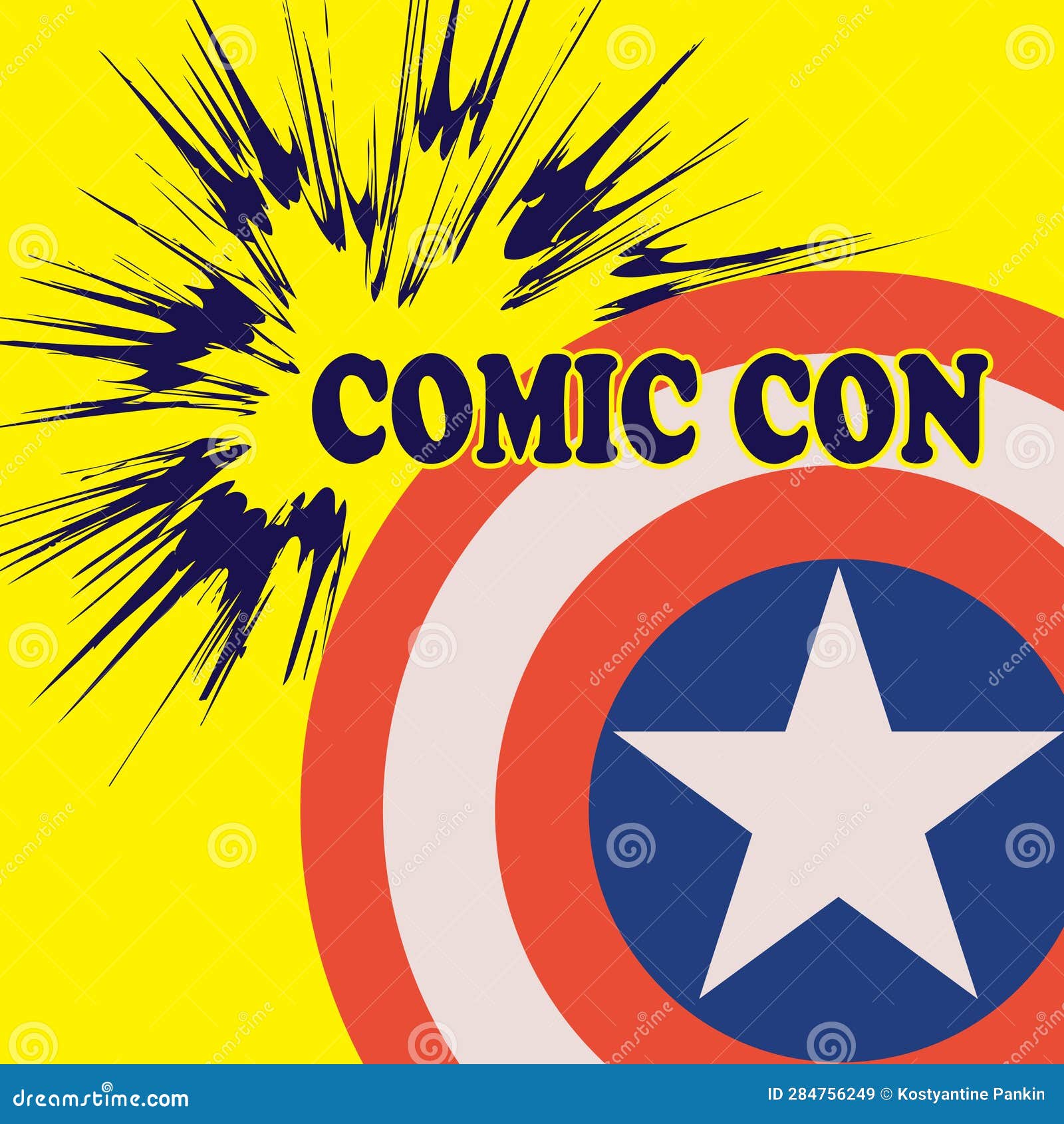 Illustration for Comic Con stock vector. Illustration of entertainment ...