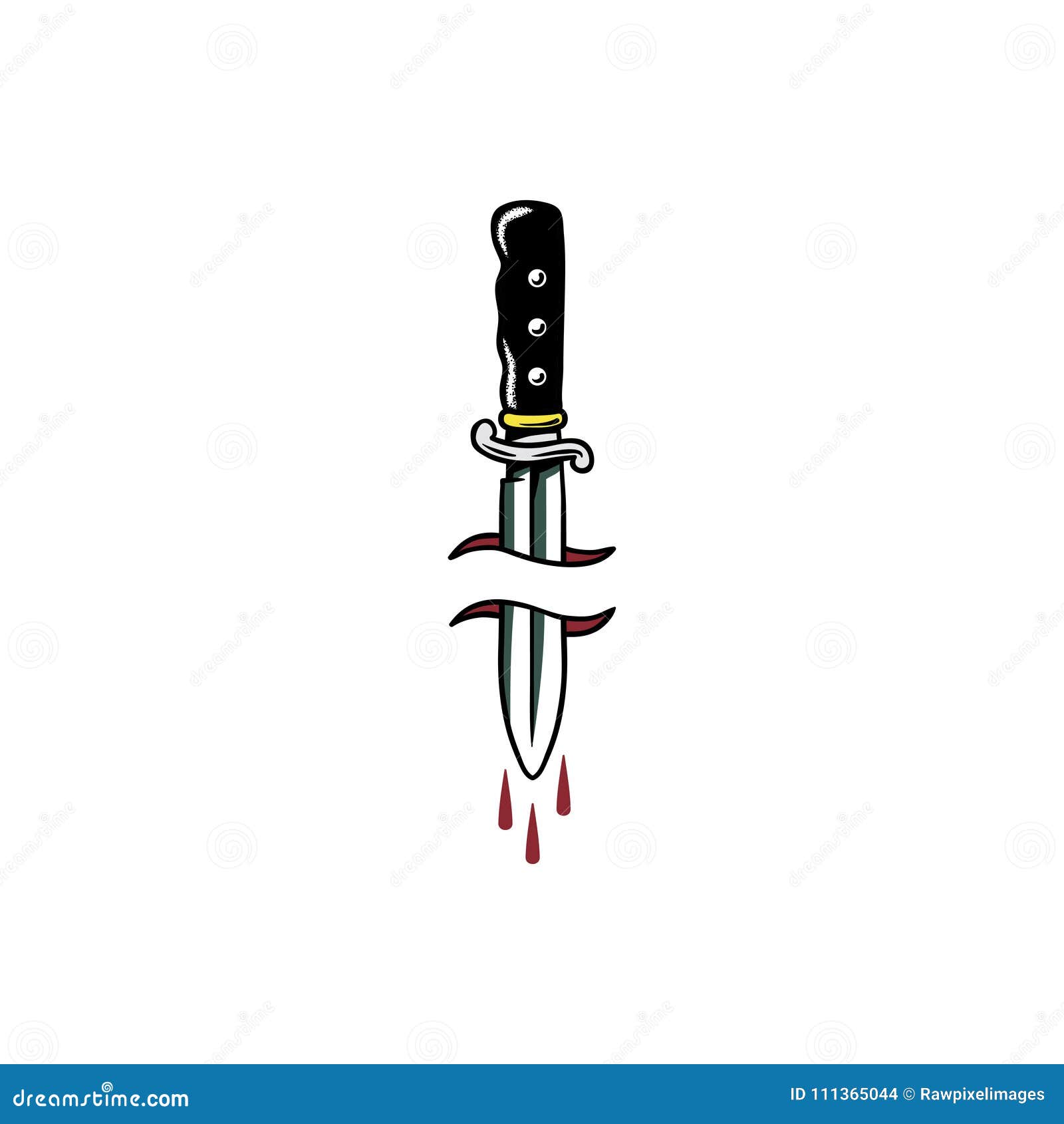 Illustration of Comic Style Knife Stock Illustration - Illustration of ...