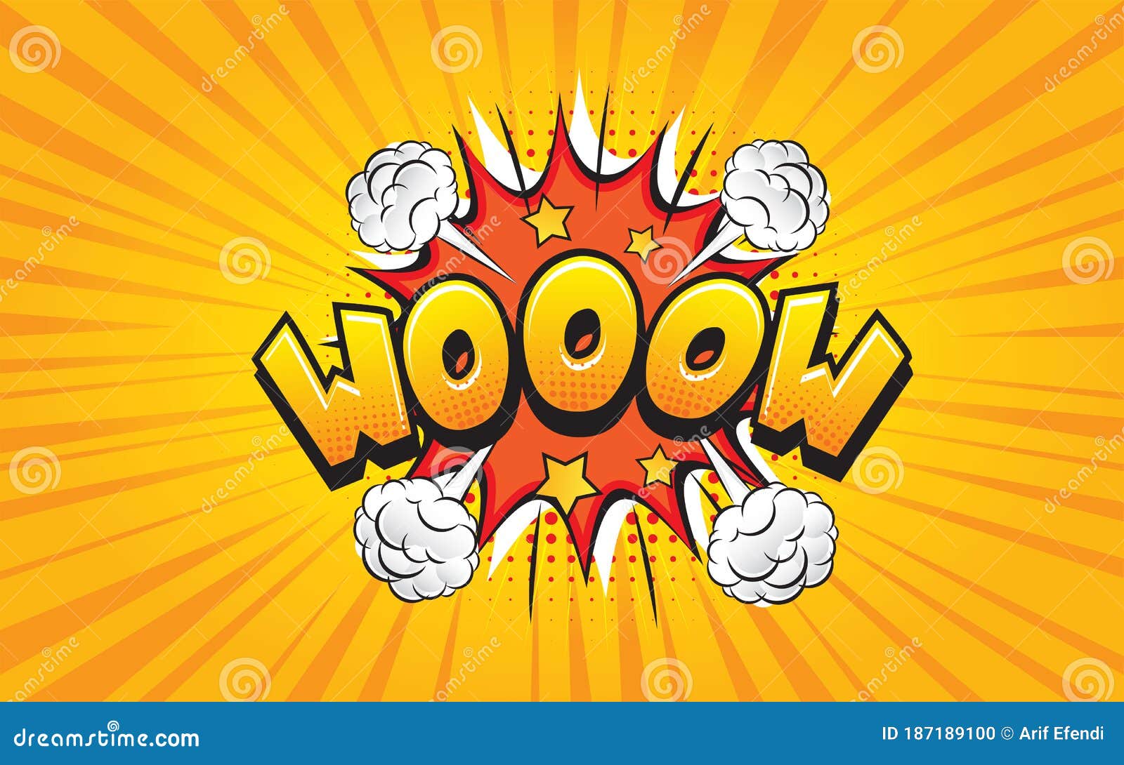 Illustration of the Comic Style of WOW Wording Stock Vector ...