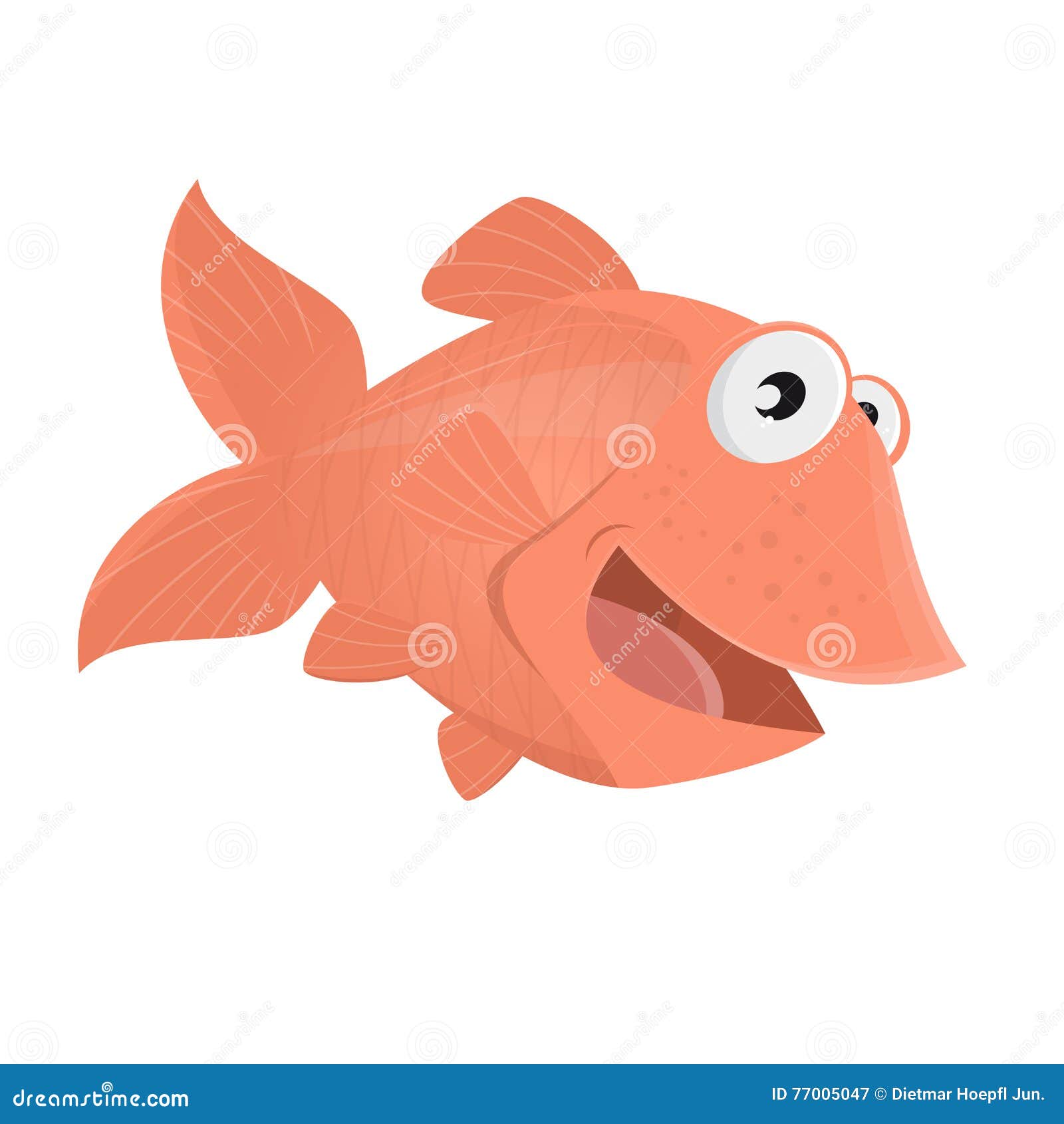 Illustration Comique Drôle De Poissons Illustration de Vecteur ...