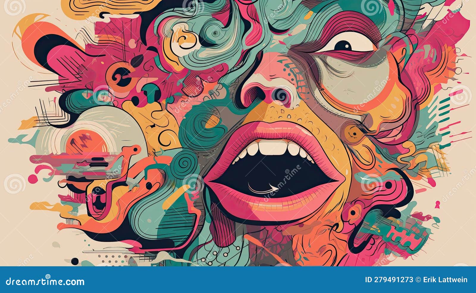 An Illustration that Communicates Crazyness - Made with Generative AI ...