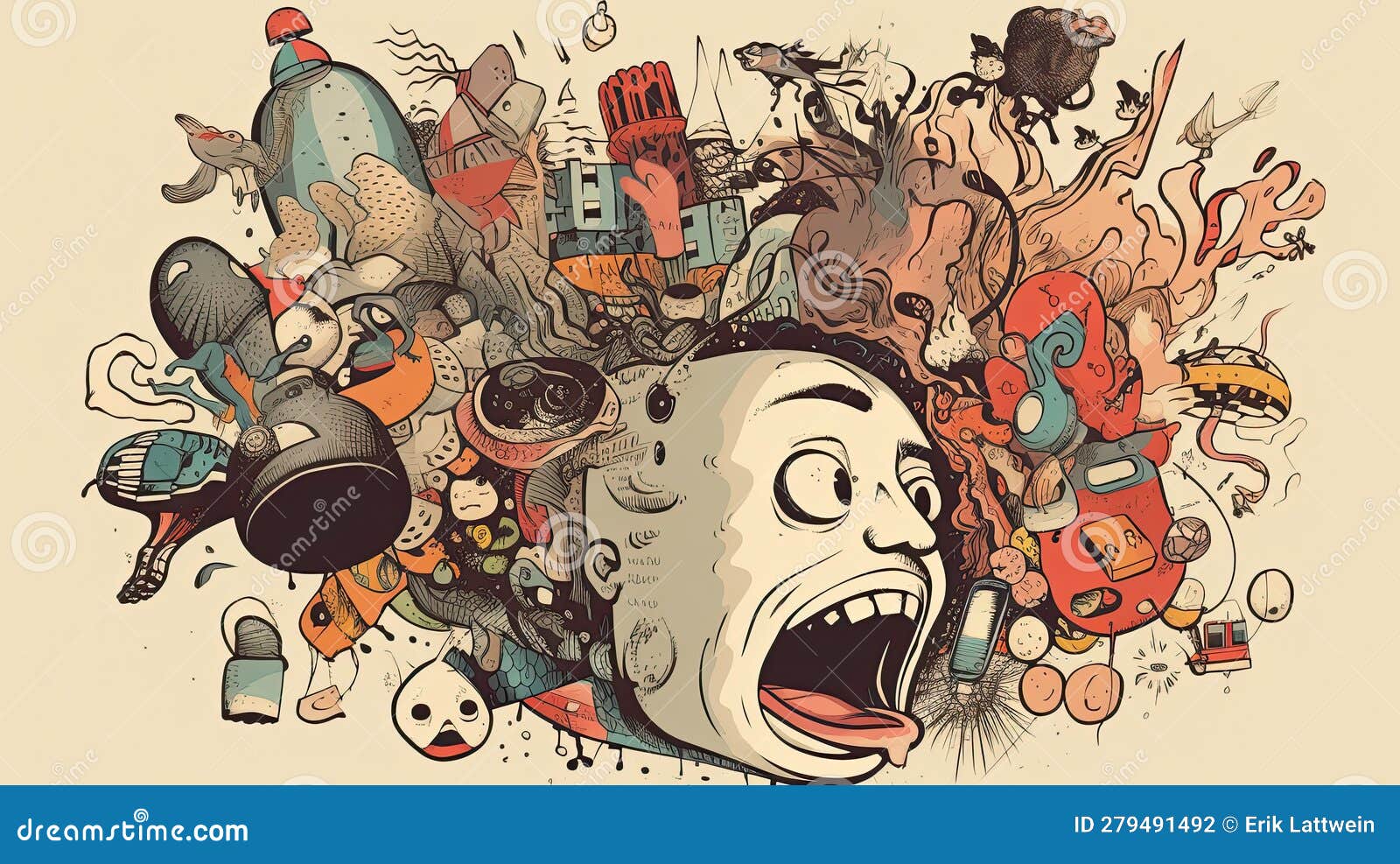 An Illustration that Communicates Crazyness - Made with Generative AI ...