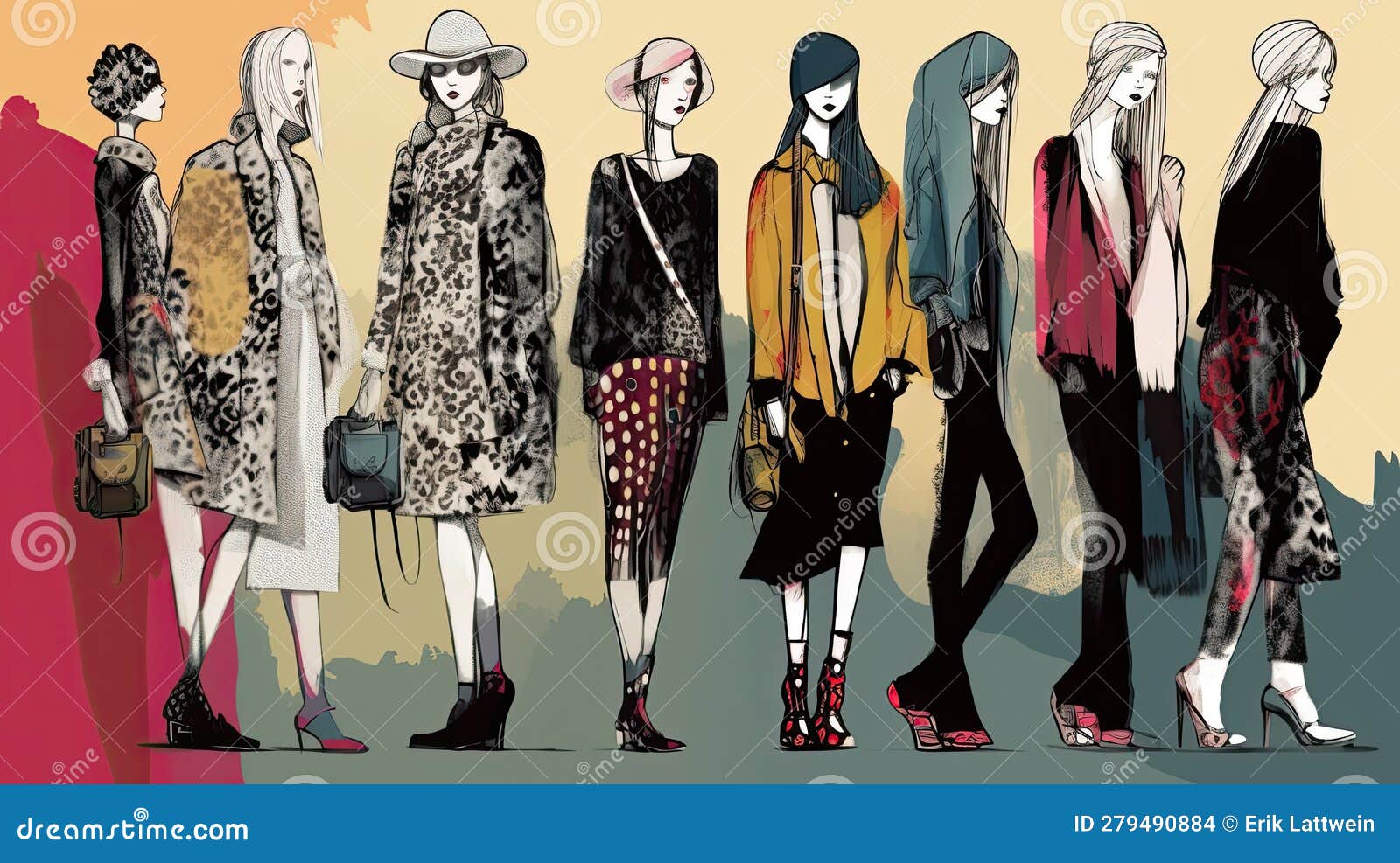 An Illustration that Communicates Fashion Mania - Made with Generative ...