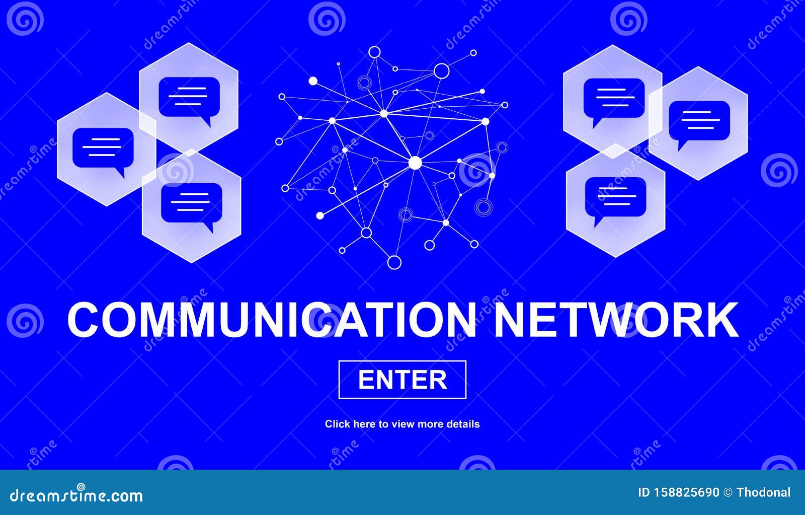 Concept of Communication Network Stock Illustration - Illustration of ...