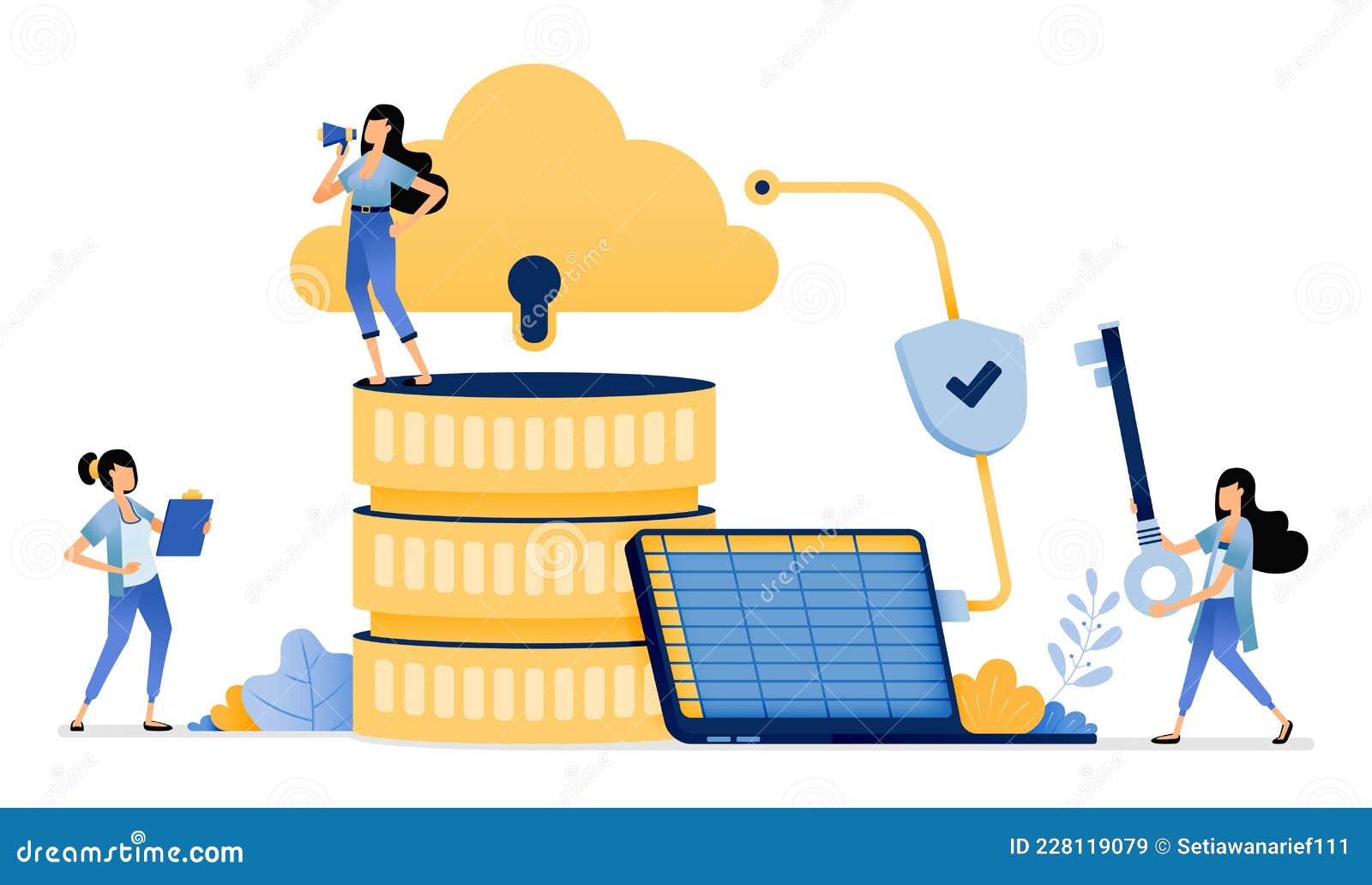 Encrypted Network Cartoon Vector | CartoonDealer.com #34236111