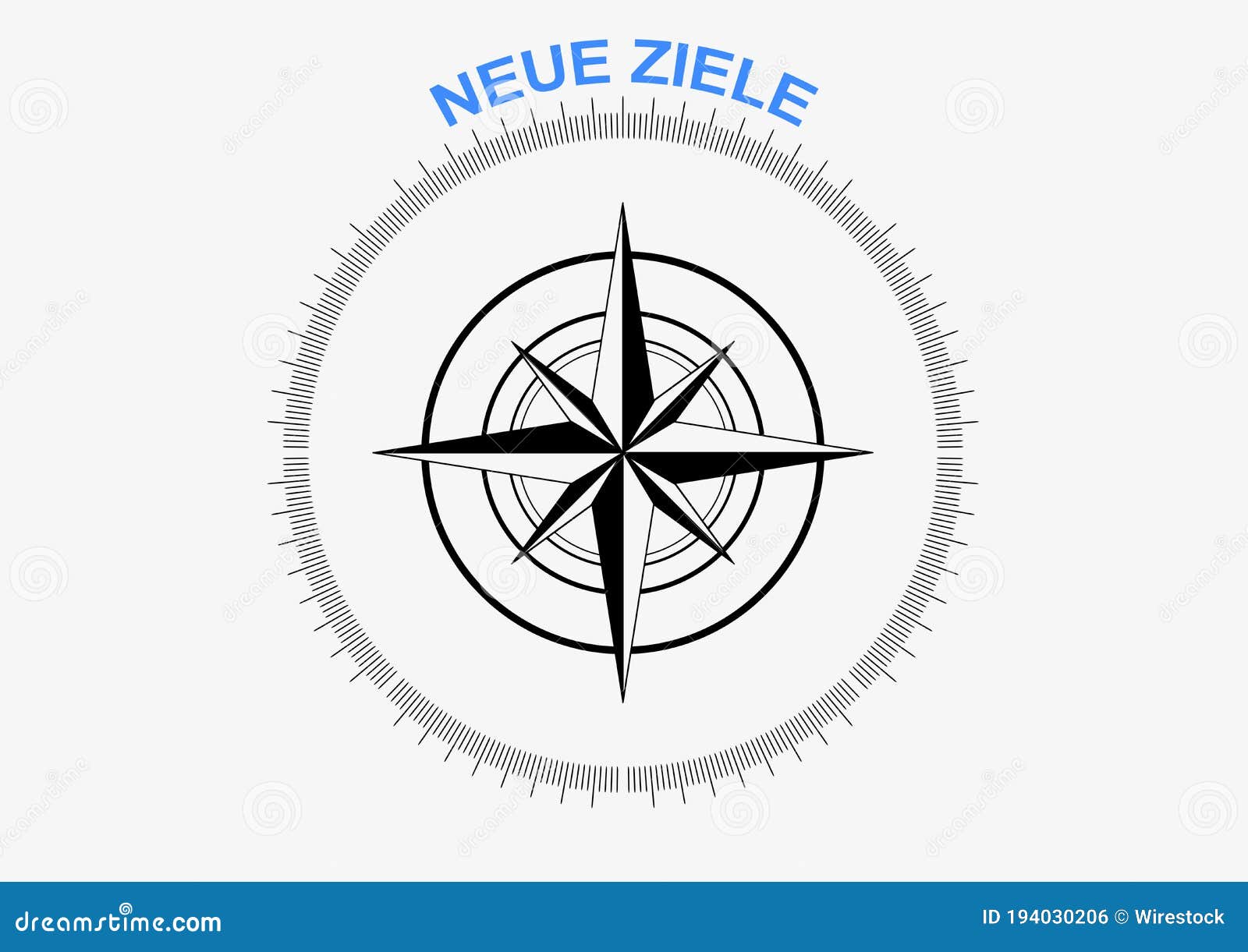 Illustration of a Compass Isolated on a White Background Stock ...