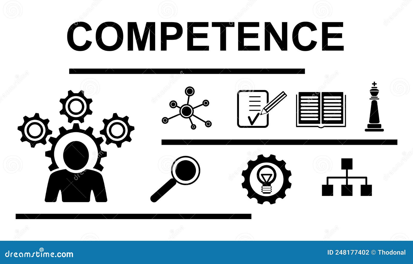 Concept of competence stock illustration. Illustration of career ...