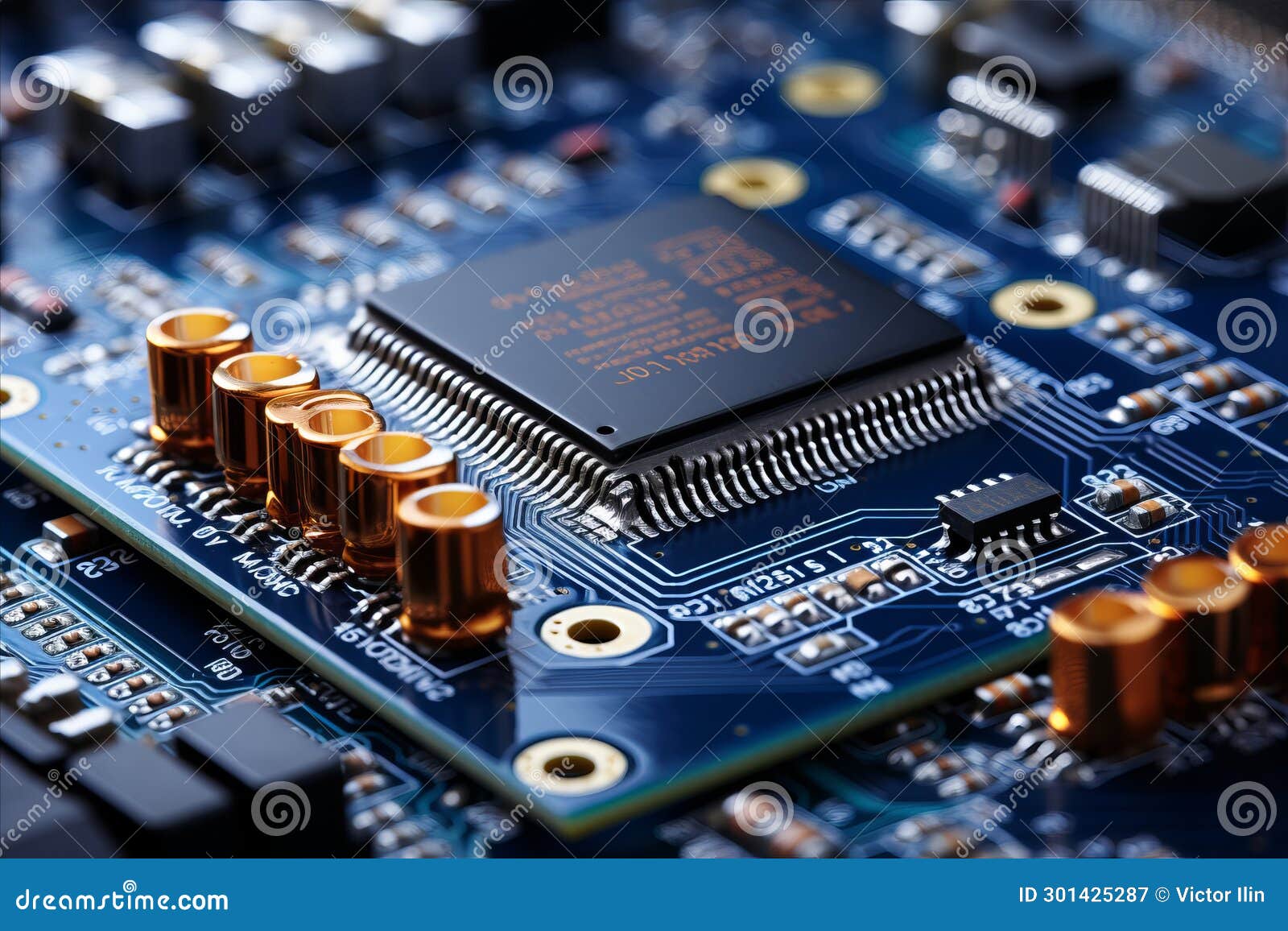Illustration of Complex Electrical Connections and Technological ...