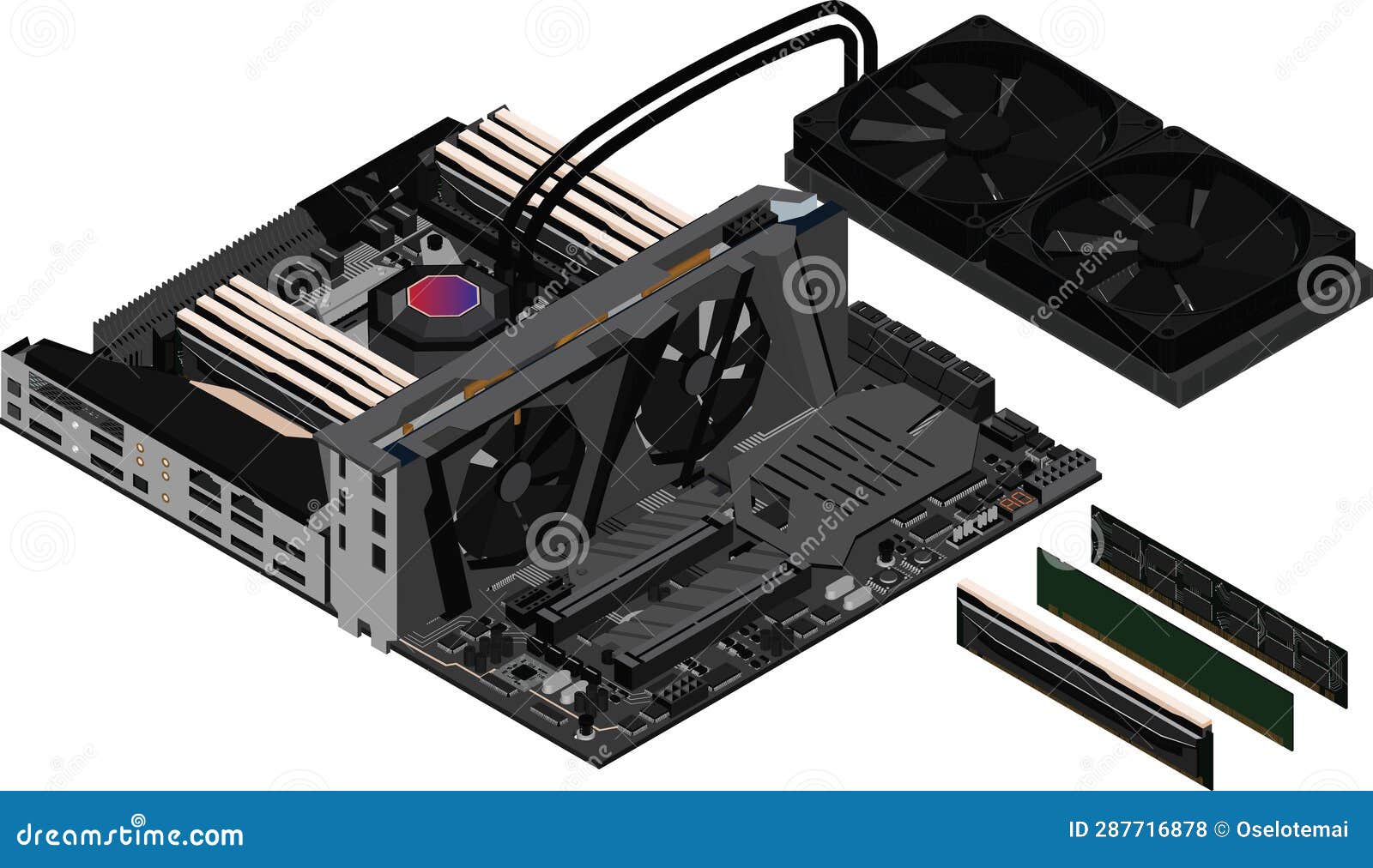 An Illustration of the Components of a Basic Computer.computer ...