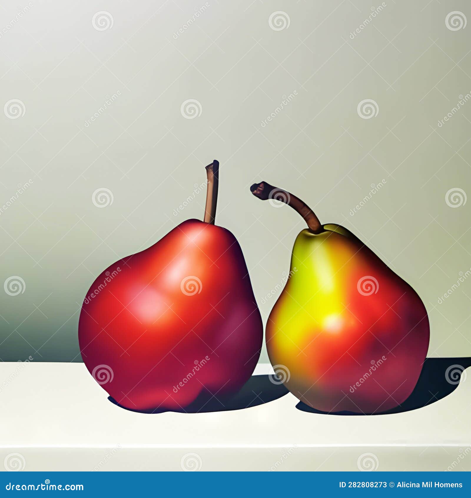 Illustration with the Composition of Still Life with Pears AI Generator ...