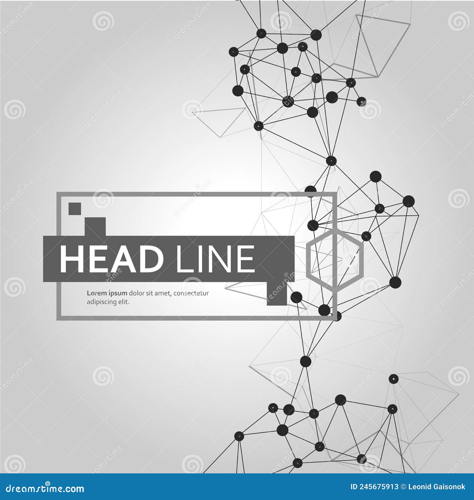 Illustration with Compound Vector Molecule. Organic Shape Stock Vector ...