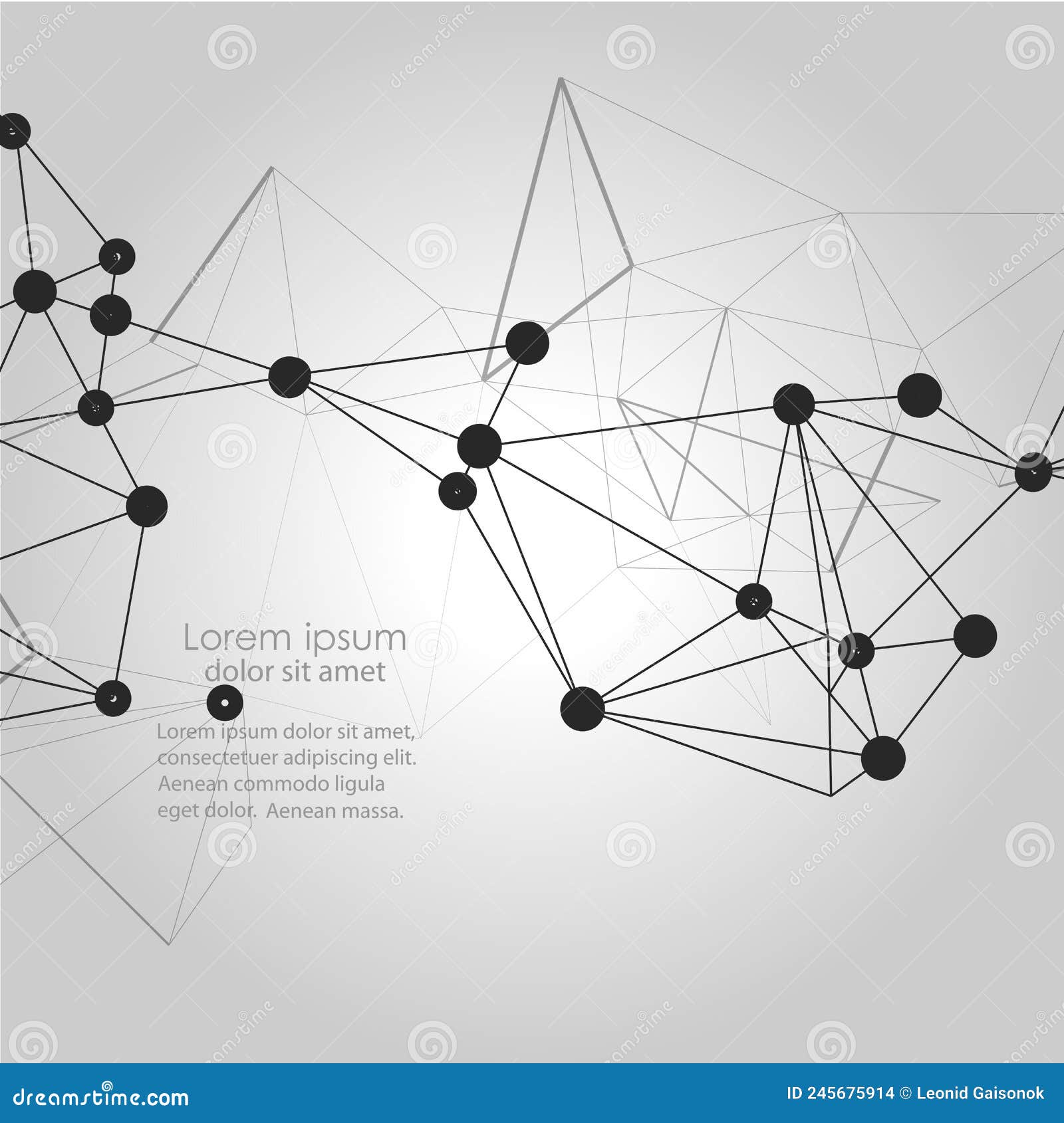 Illustration with Compound Vector Molecule. Organic Shape Stock Vector ...