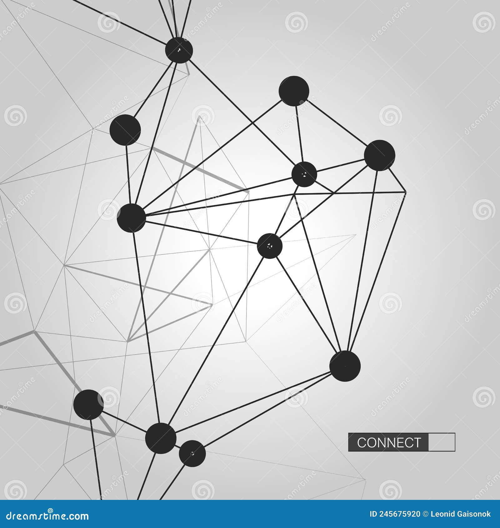Illustration with Compound Vector Molecule. Organic Shape Stock Vector ...