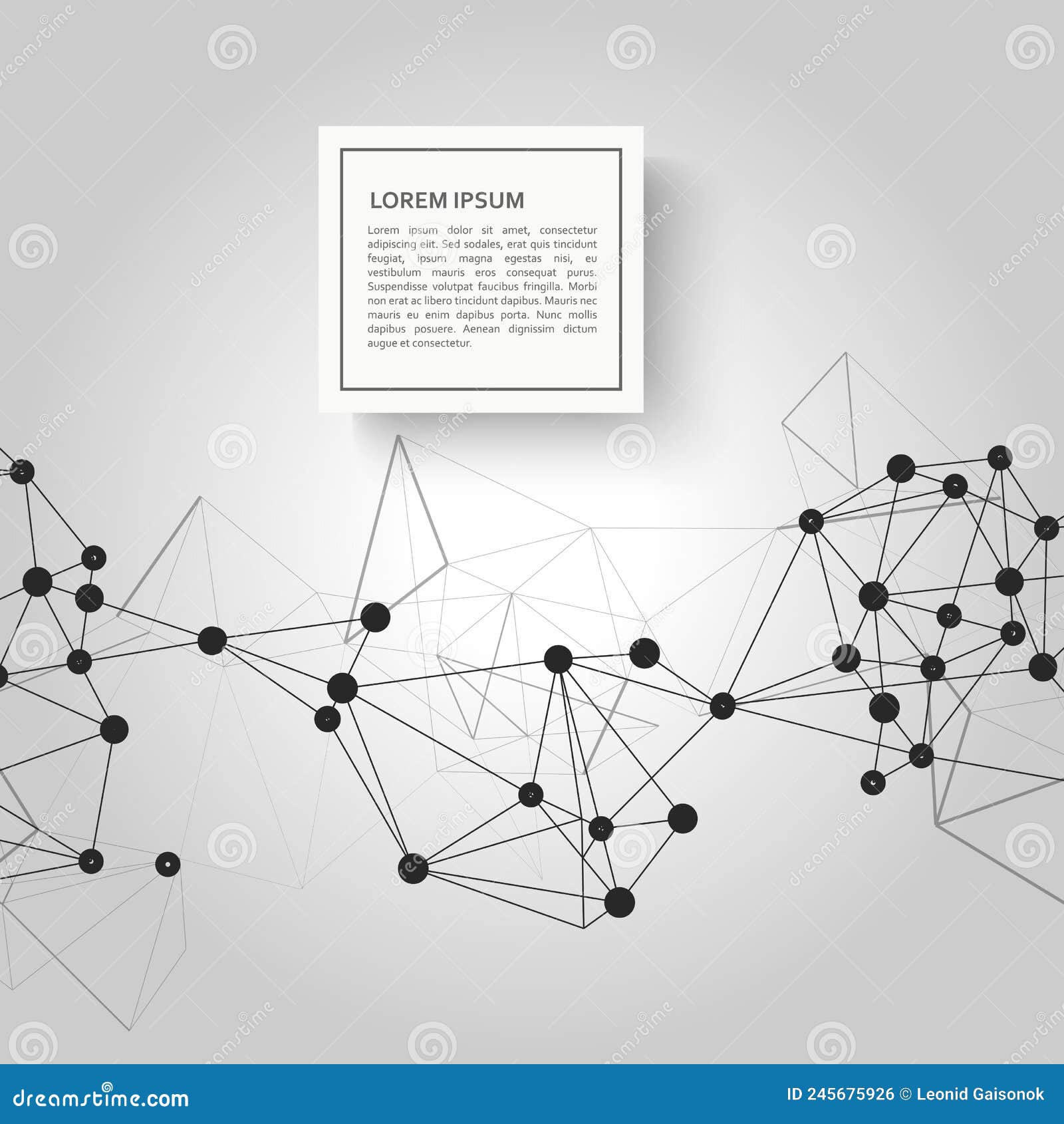 Illustration with Compound Vector Molecule. Organic Shape Stock Vector ...
