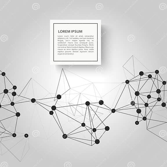 Illustration with Compound Vector Molecule. Organic Shape Stock Vector ...