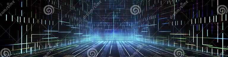 Illustration,computer Binary Data ,website Header,generative Ai Stock ...